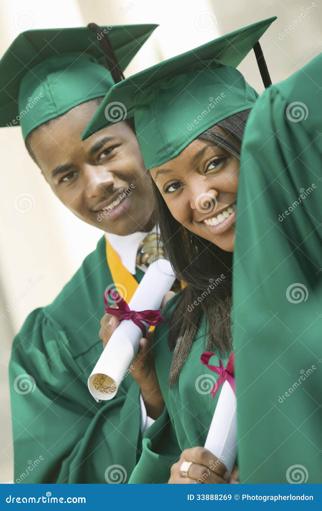 Confident Graduate Students with Diplomas Stock Image - Image of ...