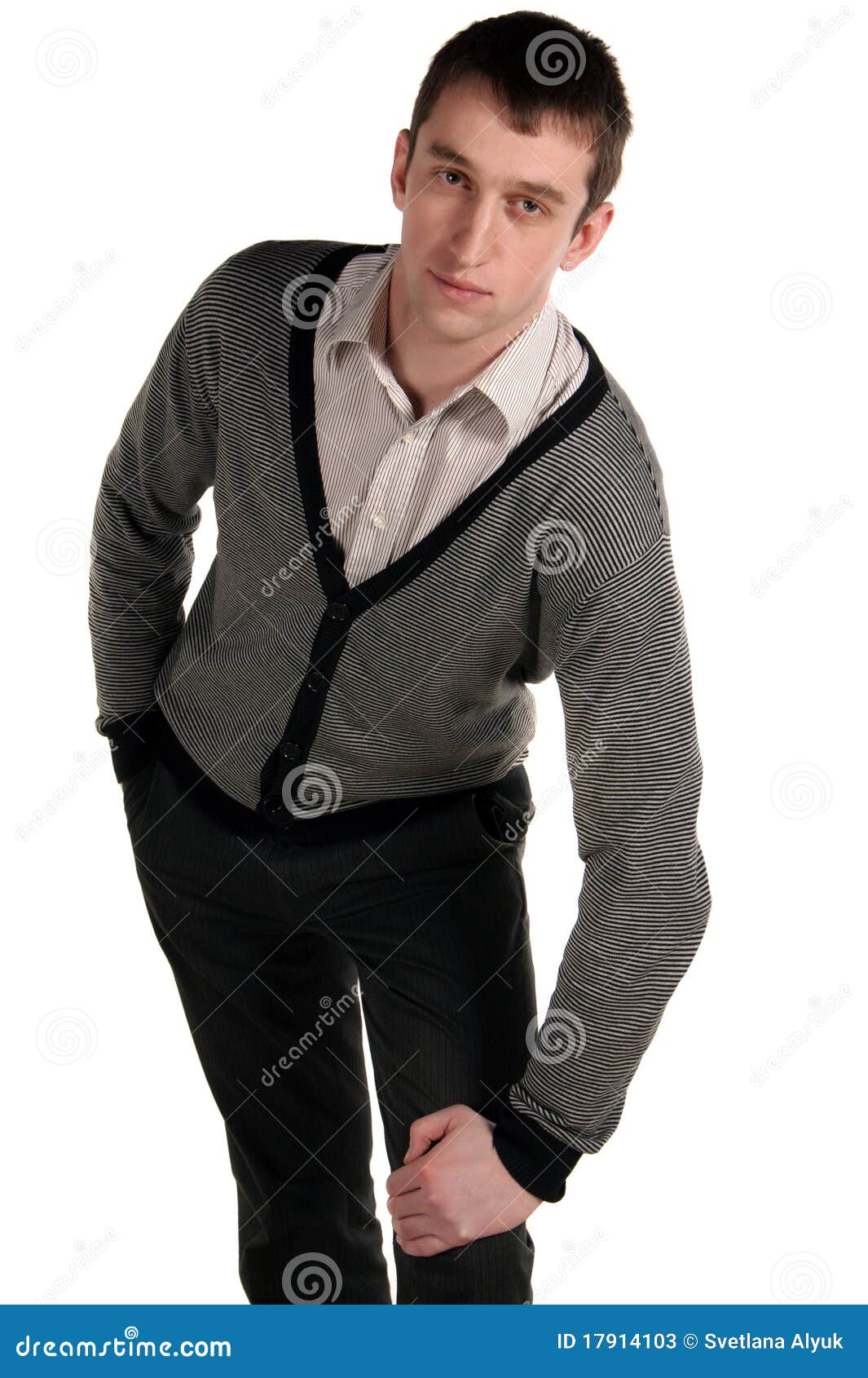 Confident guy stock image. Image of posing, shirt, gray - 17914103