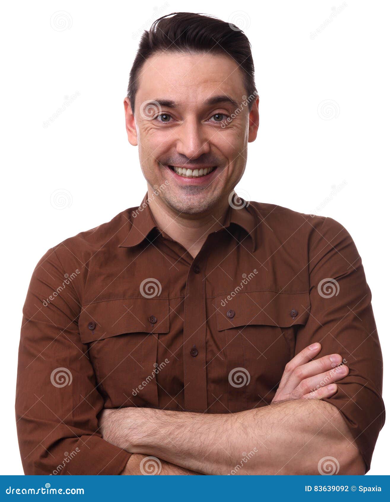 Confident Happy Guy Isolated Stock Photo - Image of handsome, toothy ...