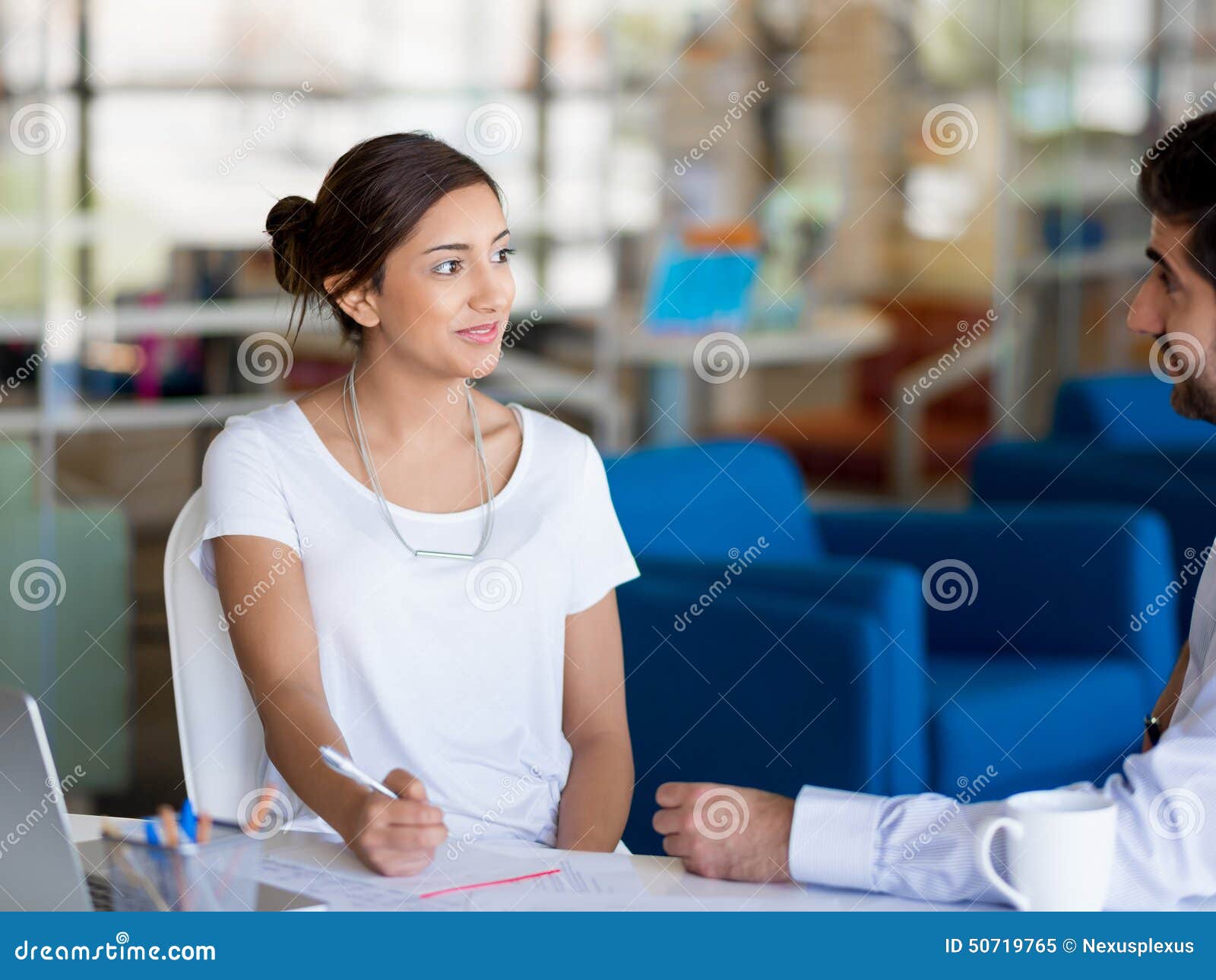 Confident about her future stock image. Image of employment - 50719765