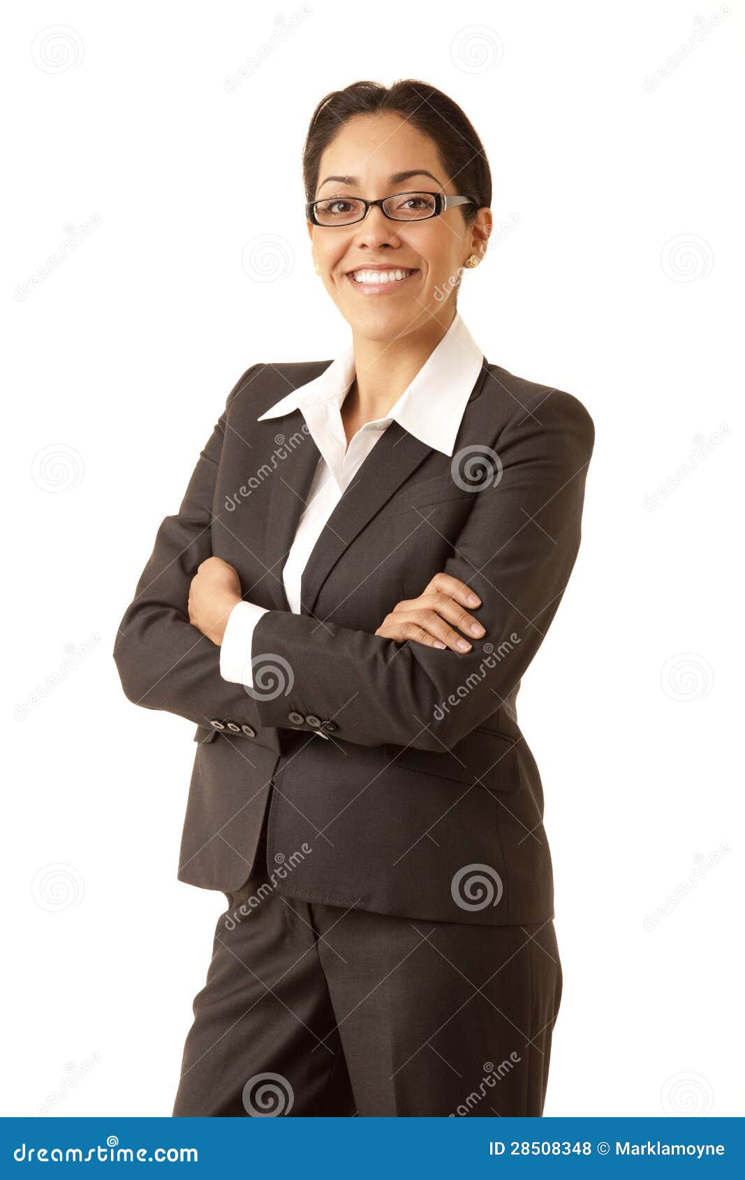Confident Hispanic Business Woman Stock Photo - Image of executive ...