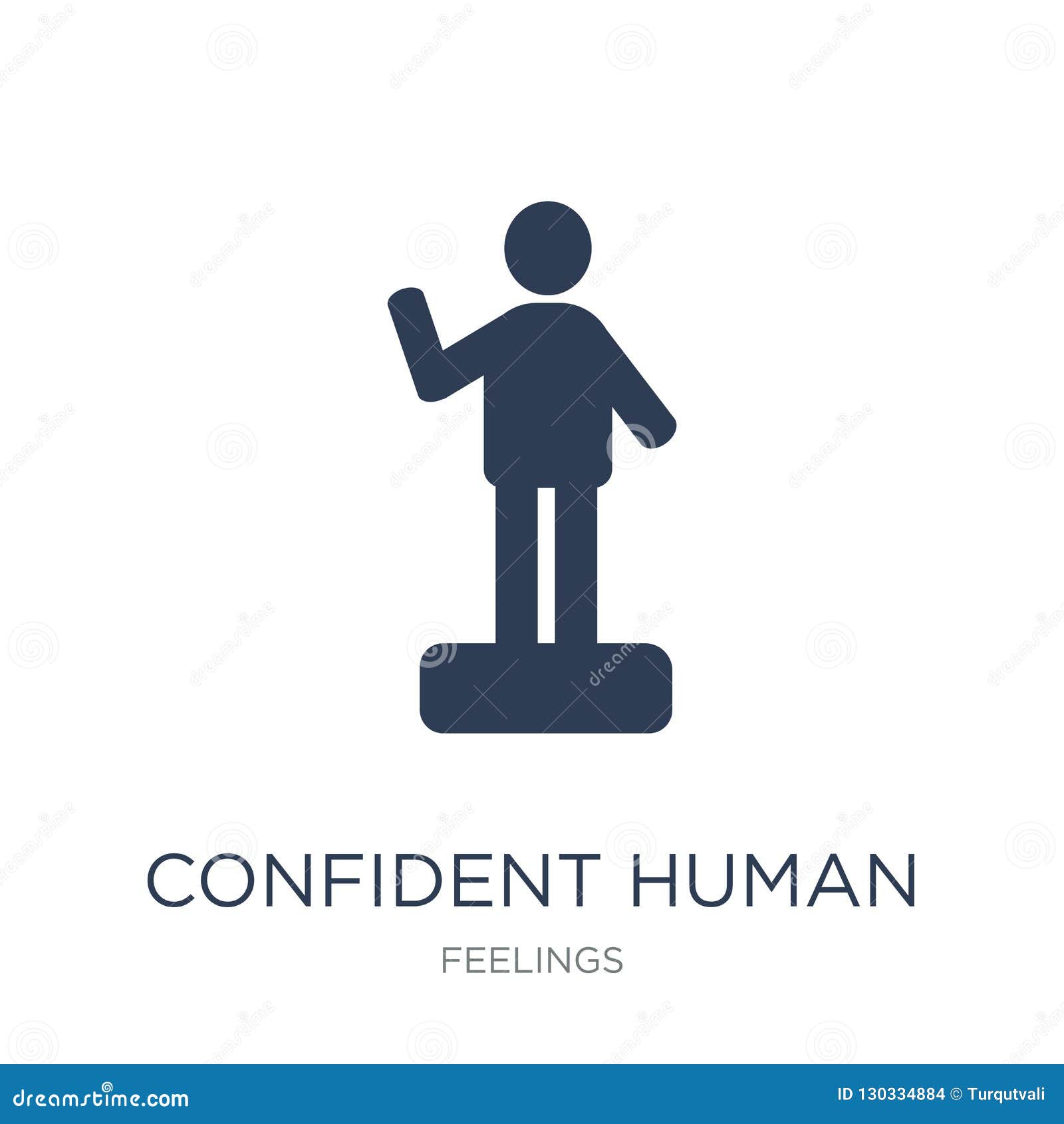 Confident Human Icon. Trendy Flat Vector Confident Human Icon on Stock ...