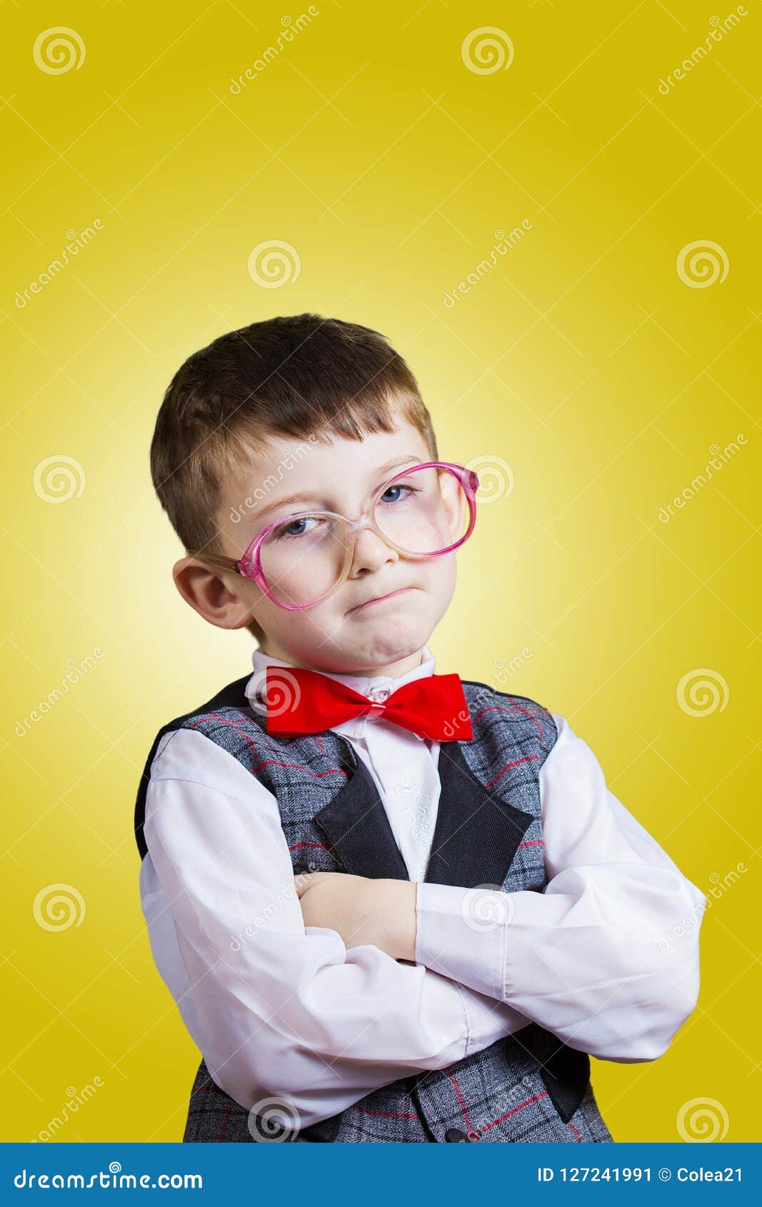 Confident little boy nerd stock image. Image of isolated - 127241991