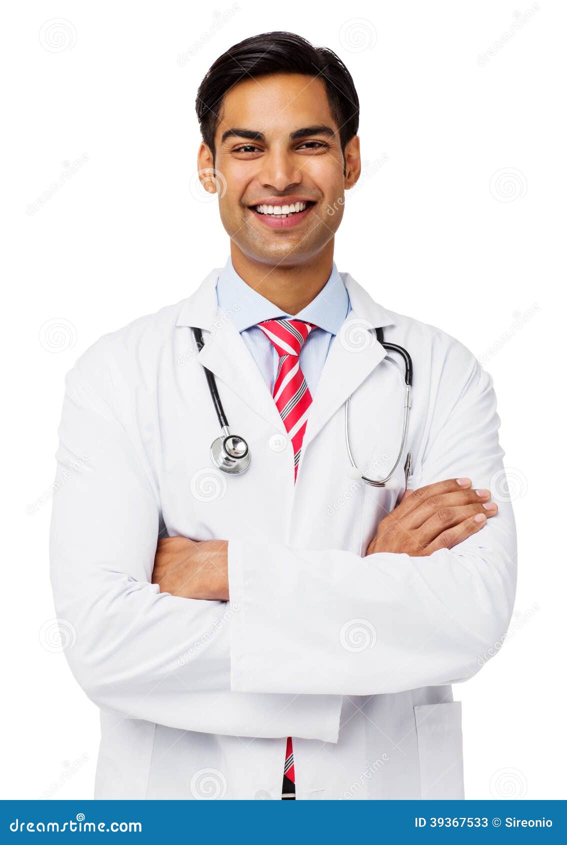 Confident Male Doctor Standing Arms Crossed Stock Image Image Of Shot