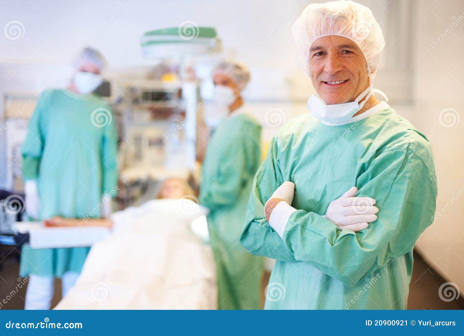 Confident Male Surgeon in Operation Theater Stock Image - Image of ...
