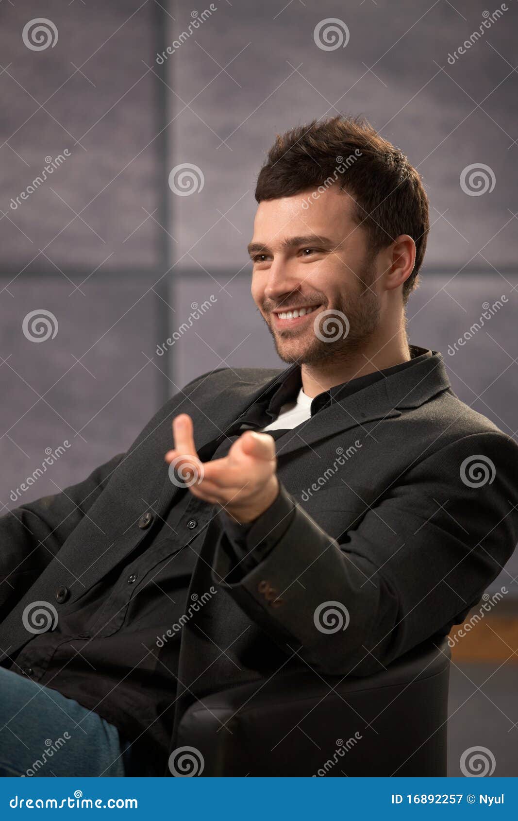 Confident man stock image. Image of happiness, indoor - 16892257