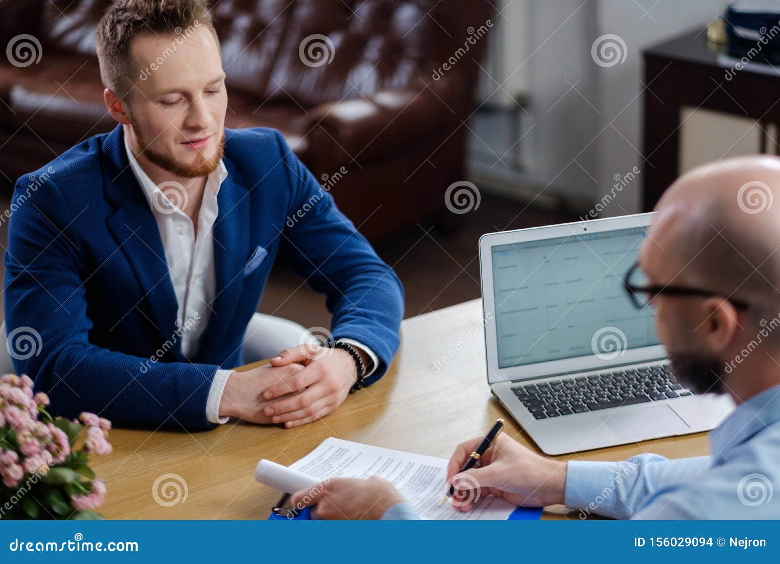 Confident Man Attending Job Interview Stock Photo - Image of diversity ...
