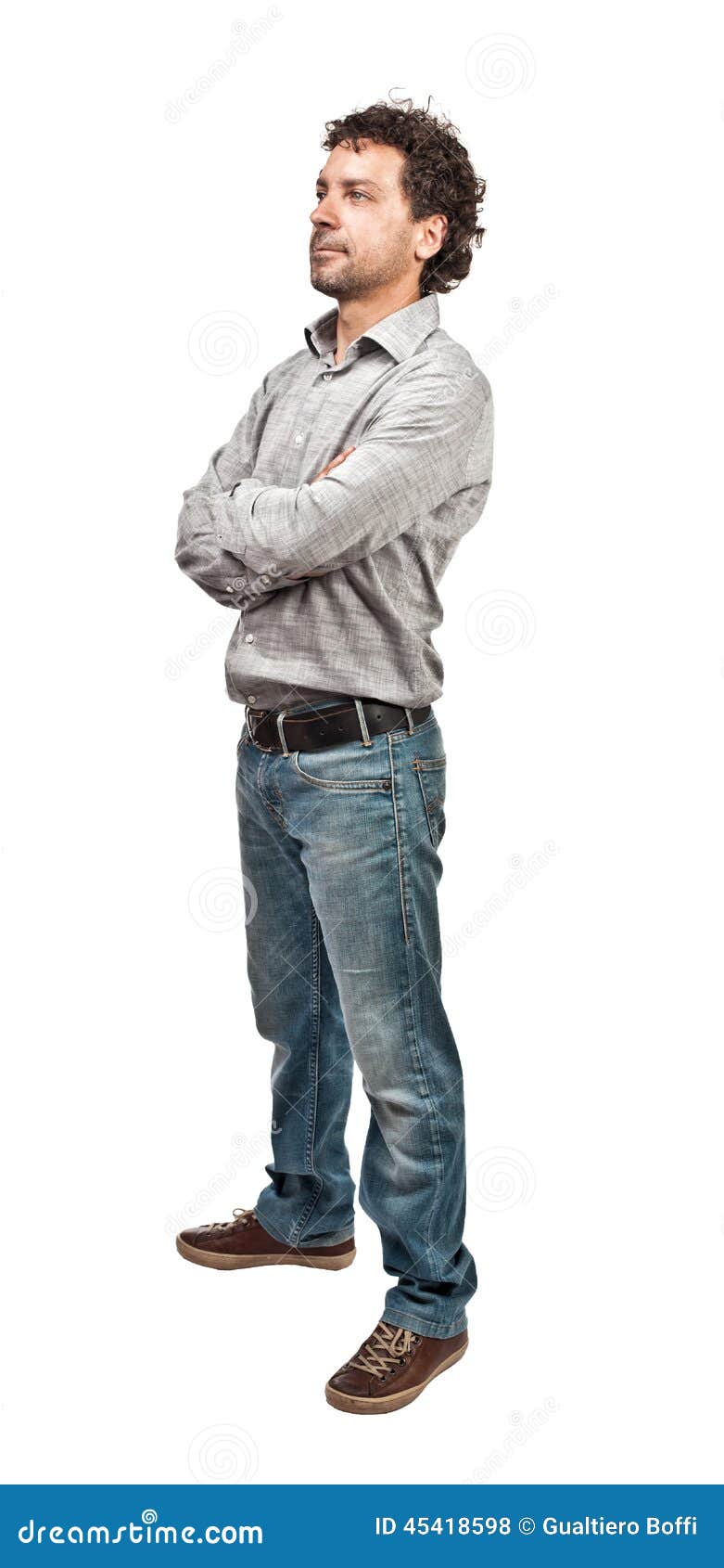 Confident man stock photo. Image of portrait, white, casual - 45418598