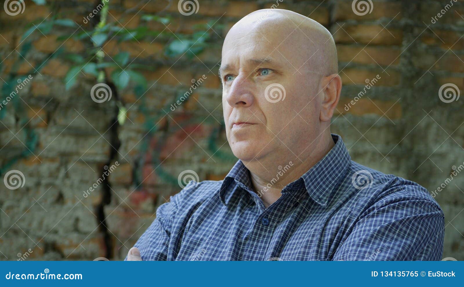 Confident Man Presentation with Serious Face in Profile Image Stock ...