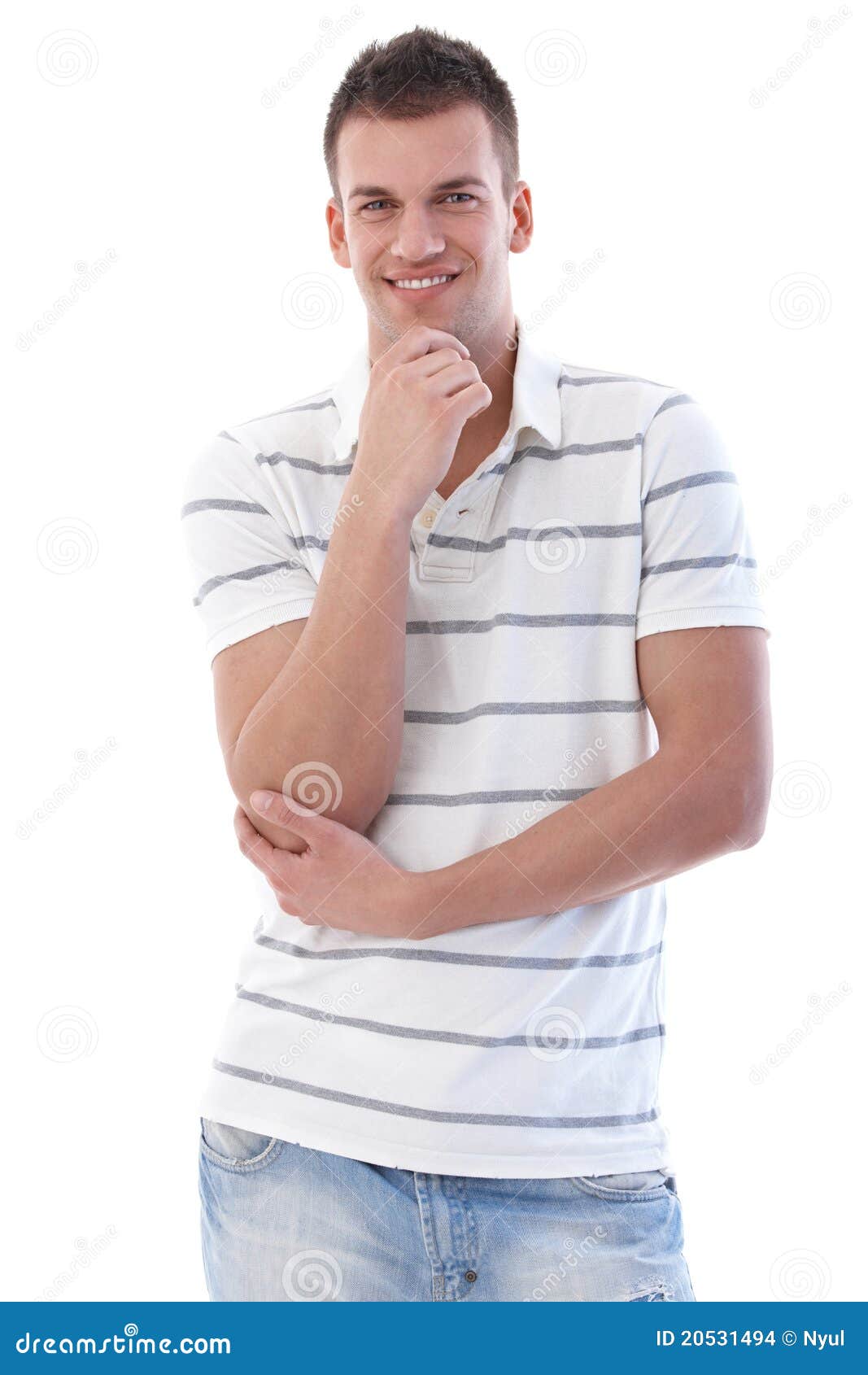 Confident man smiling stock photo. Image of european - 20531494