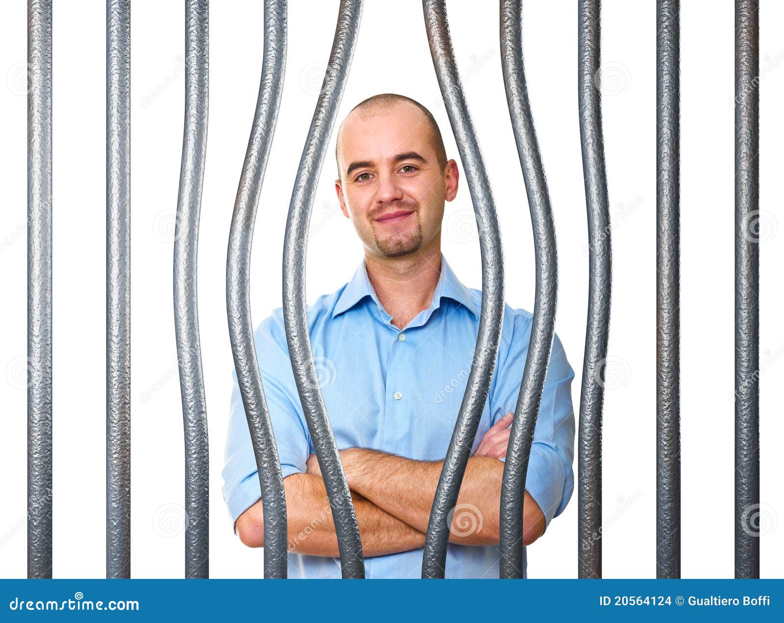 Confident Man Try To Escape Stock Photo - Image of prisoner ...