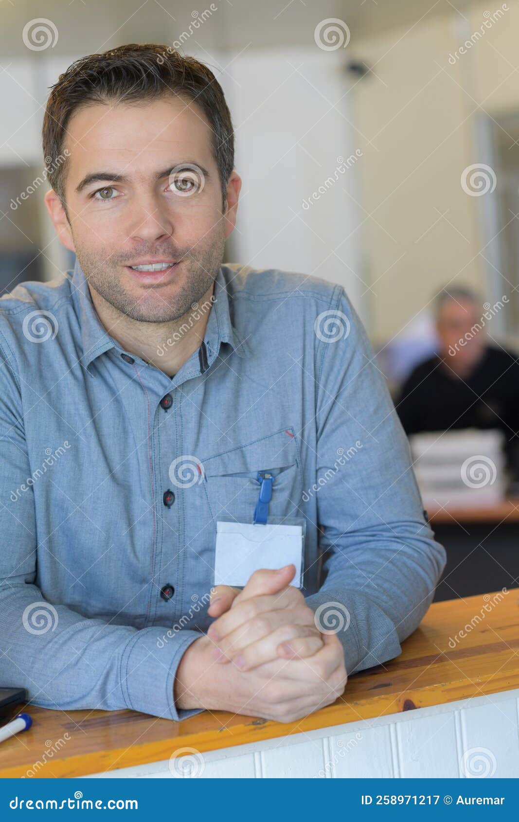 Confident Man Worker Standing Stock Image - Image of craftsperson ...