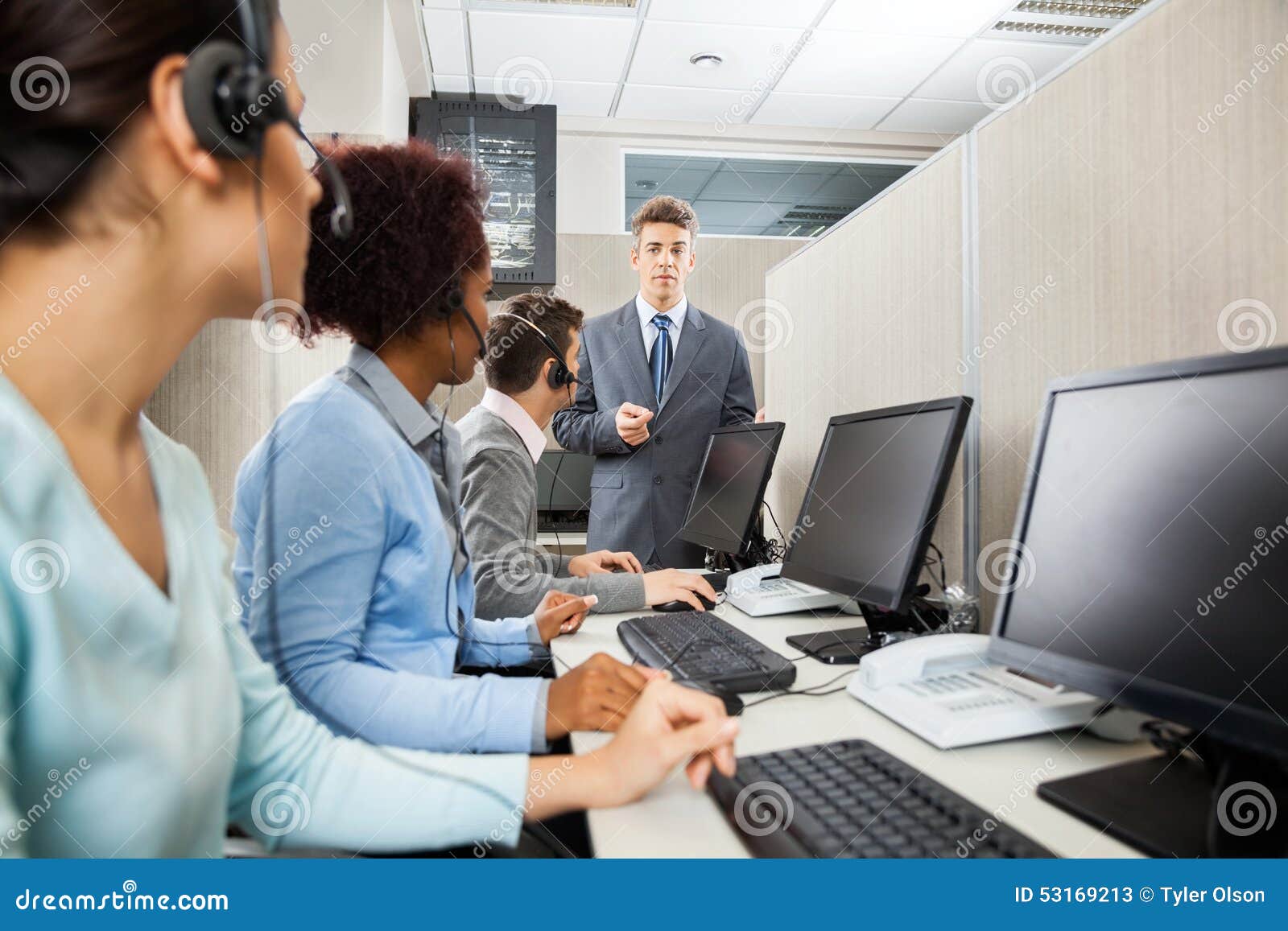 Confident Manager in Discussion with Customer Stock Image - Image of ...