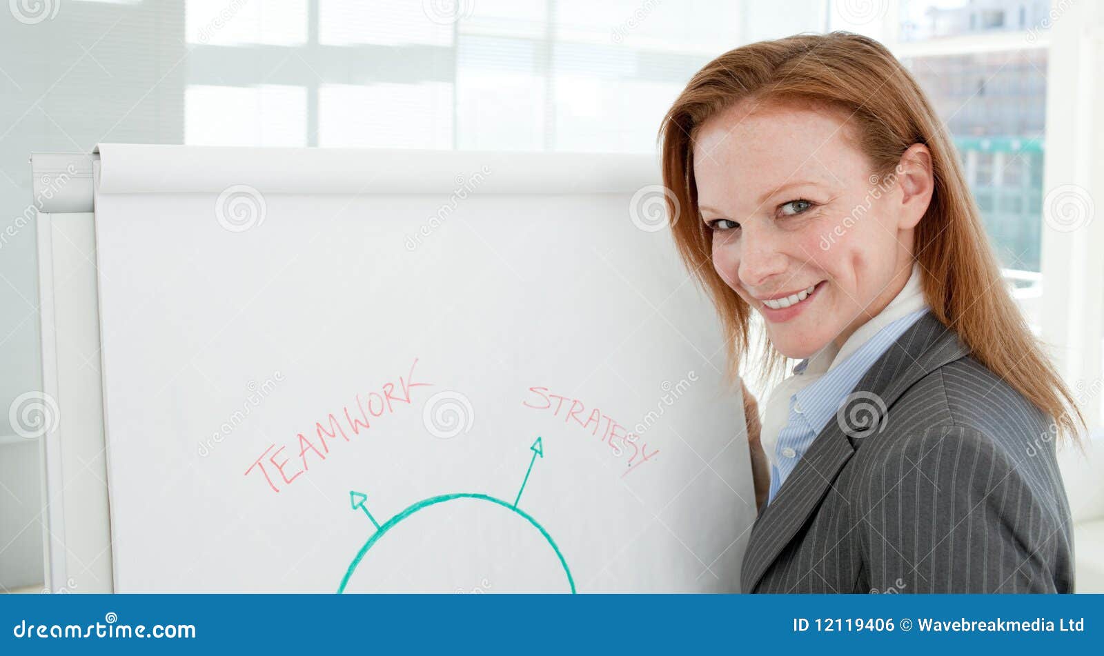 Confident Manager Giving a Presentation Stock Photo - Image of looking ...