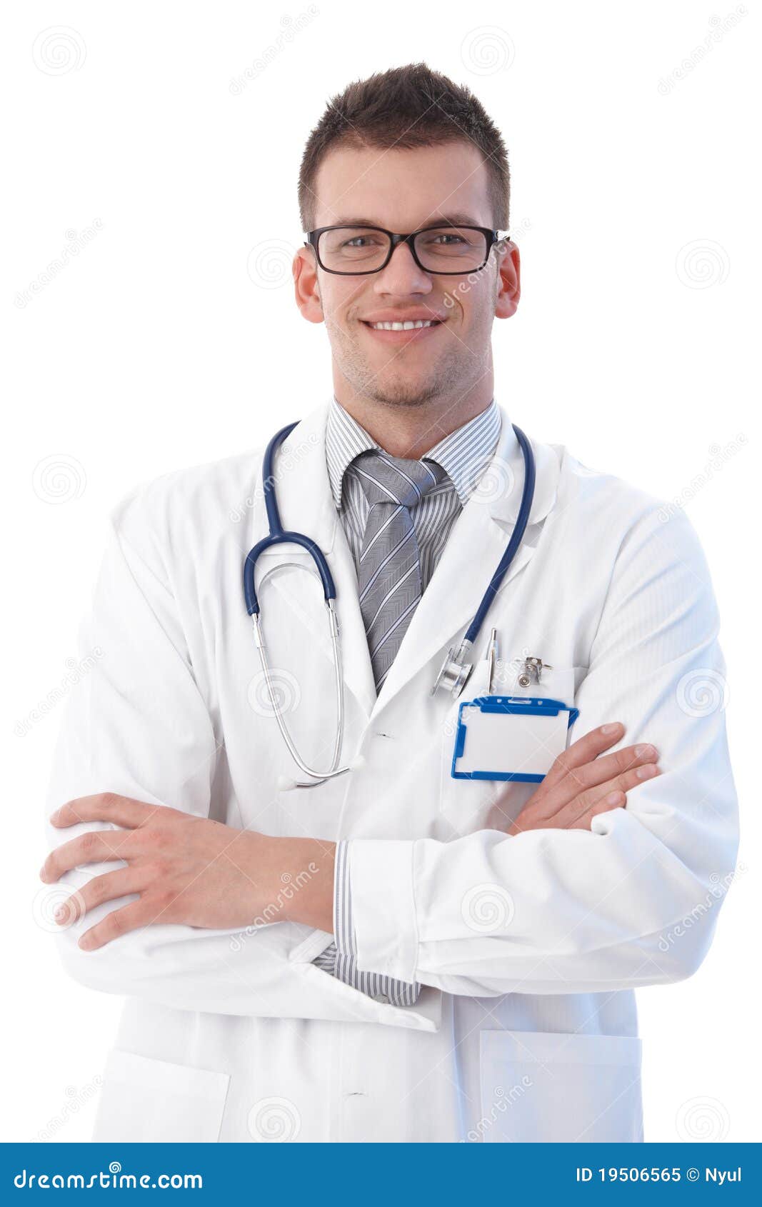Confident Medical Student Smiling Stock Image - Image of alone, good ...
