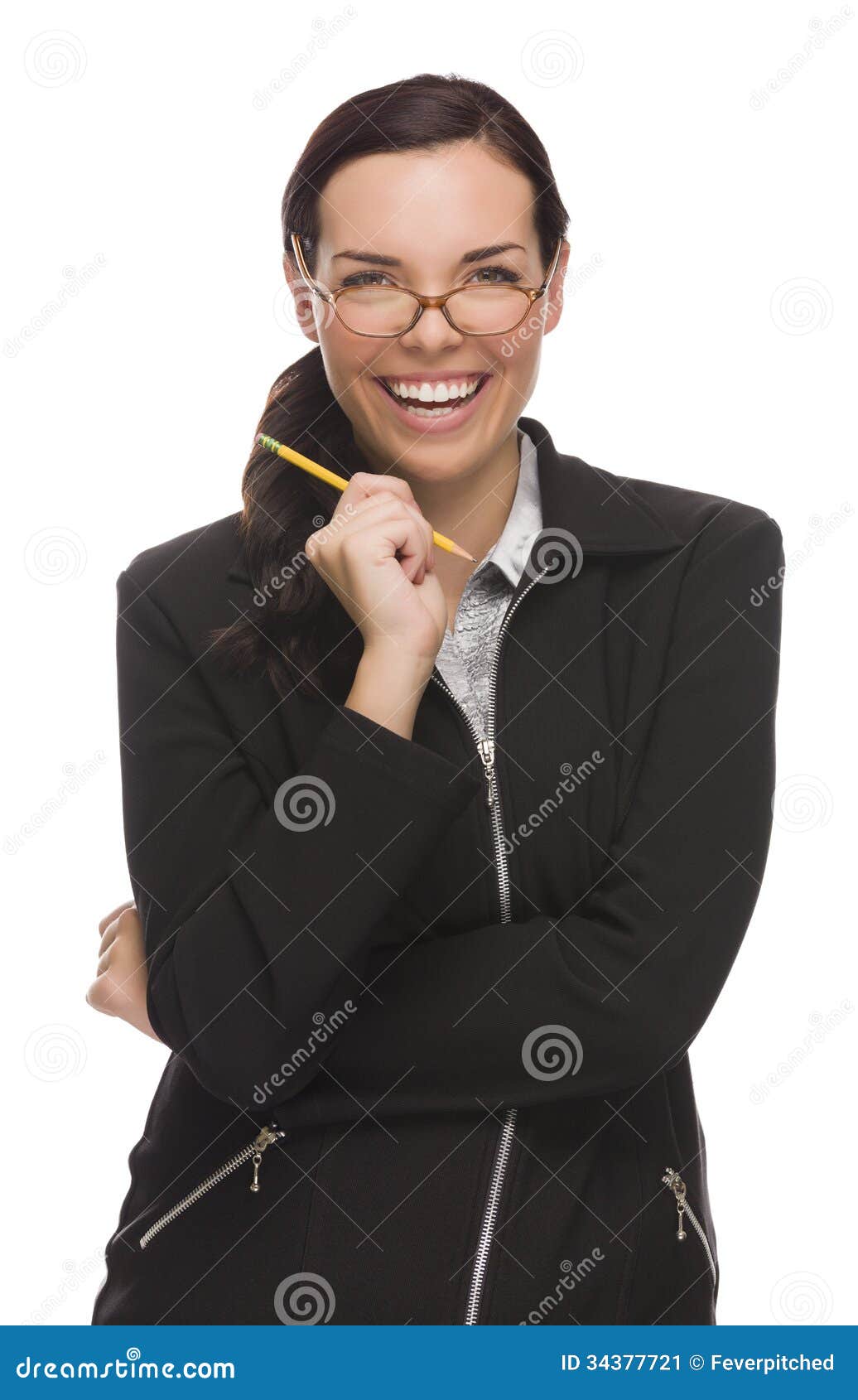 Confident Mixed Race Businesswoman Holding a Pencil Stock Image - Image ... Confident Mixed Race Businesswoman Holding a Pencil Stock Image - Image ...