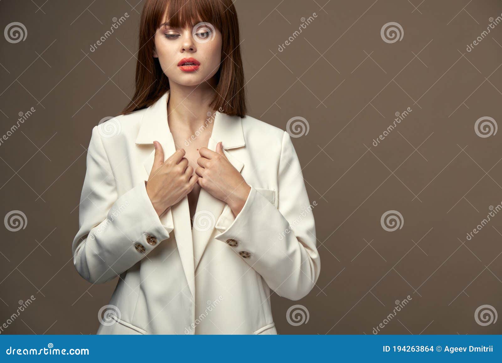 Confident Model in Evening Wear Look at the Camera Stock Photo - Image ...