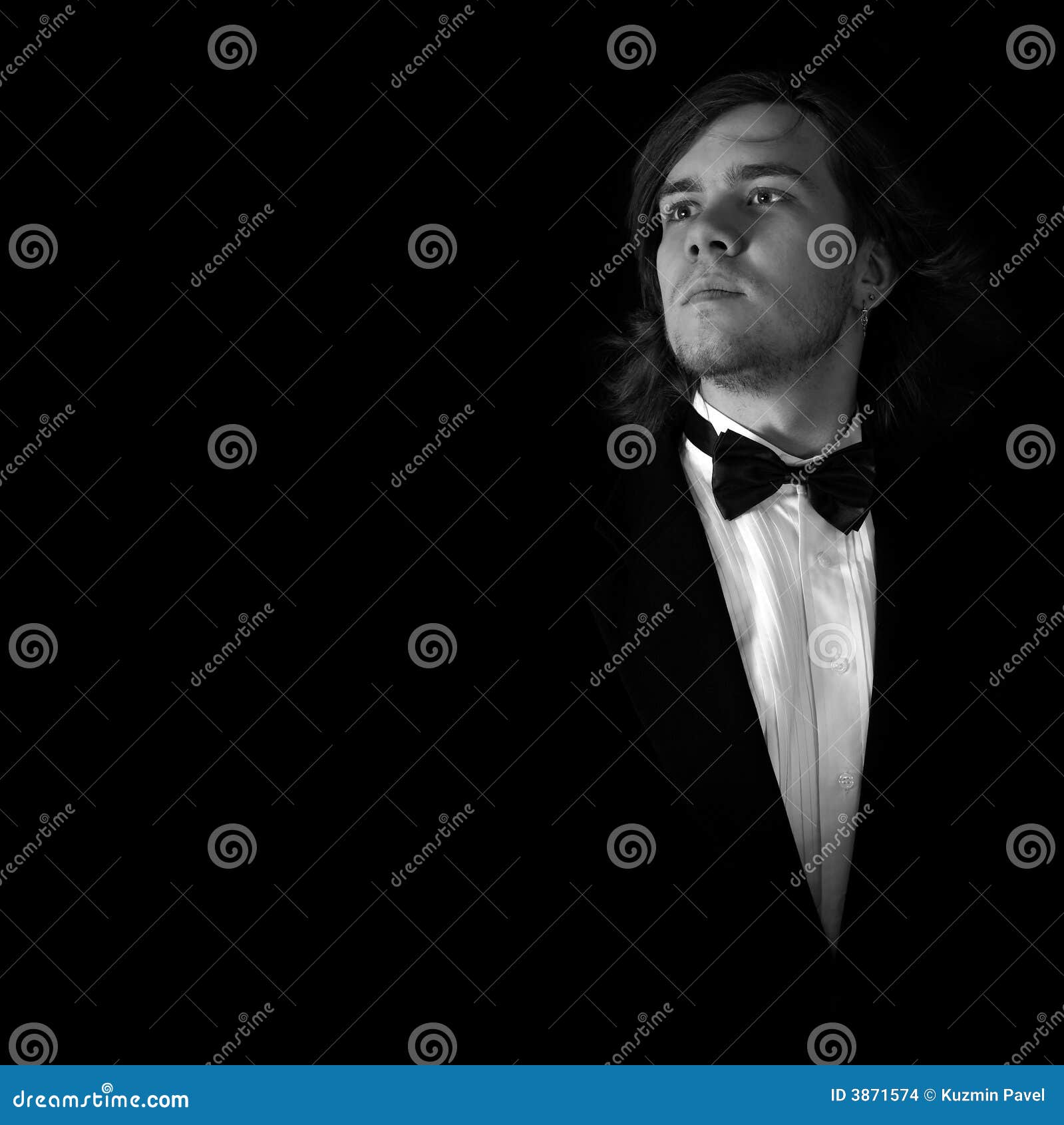 Confident musician stock photo. Image of portrait, black - 3871574