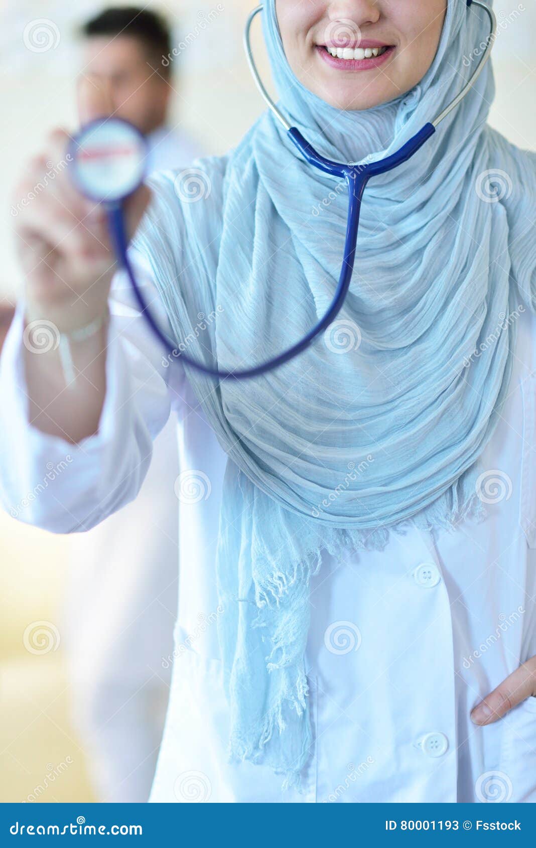Confident Muslim Medical Student Pose at Hospital Stock Image - Image ...