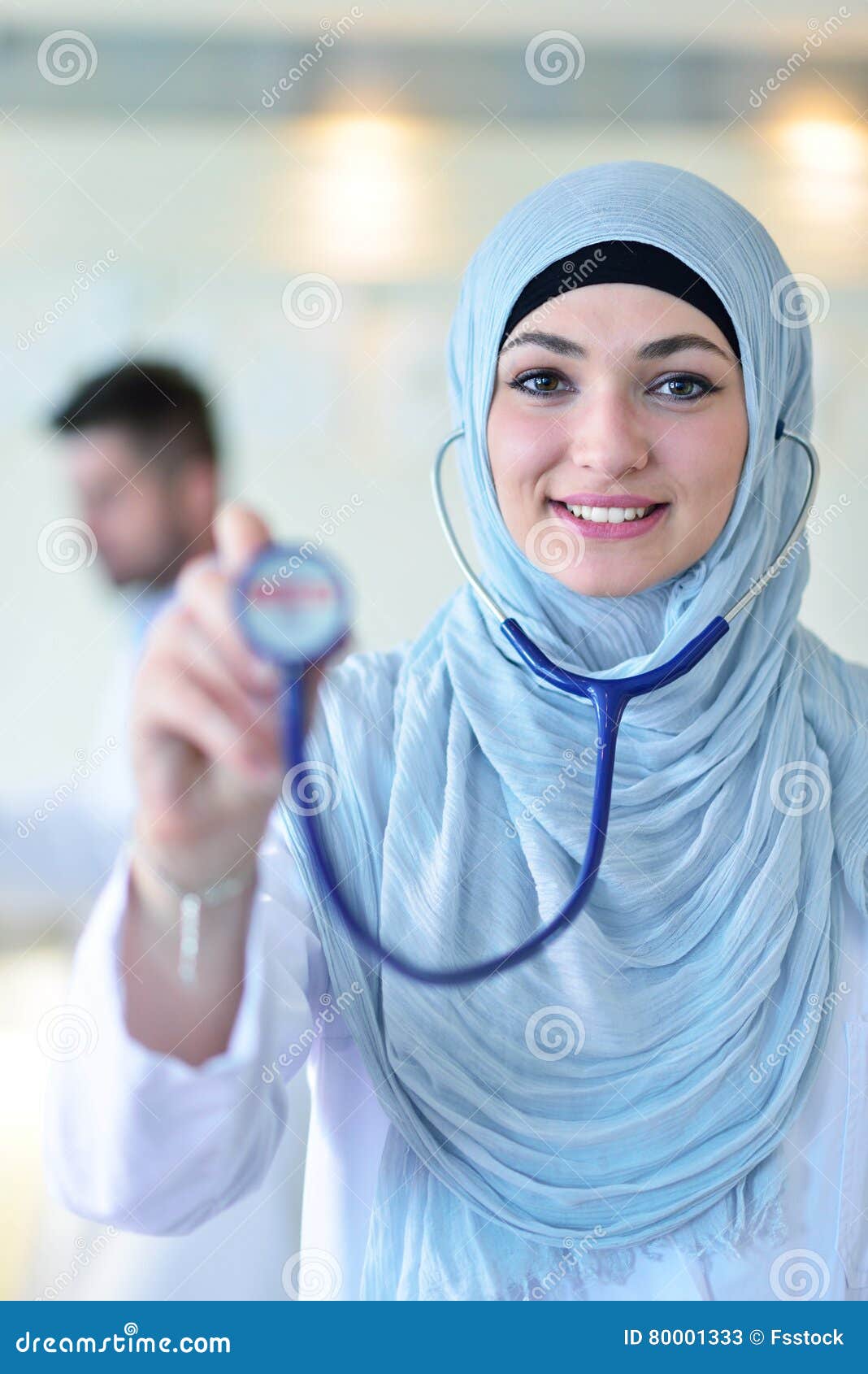 Confident Muslim Medical Student Pose at Hospital Stock Image - Image ...