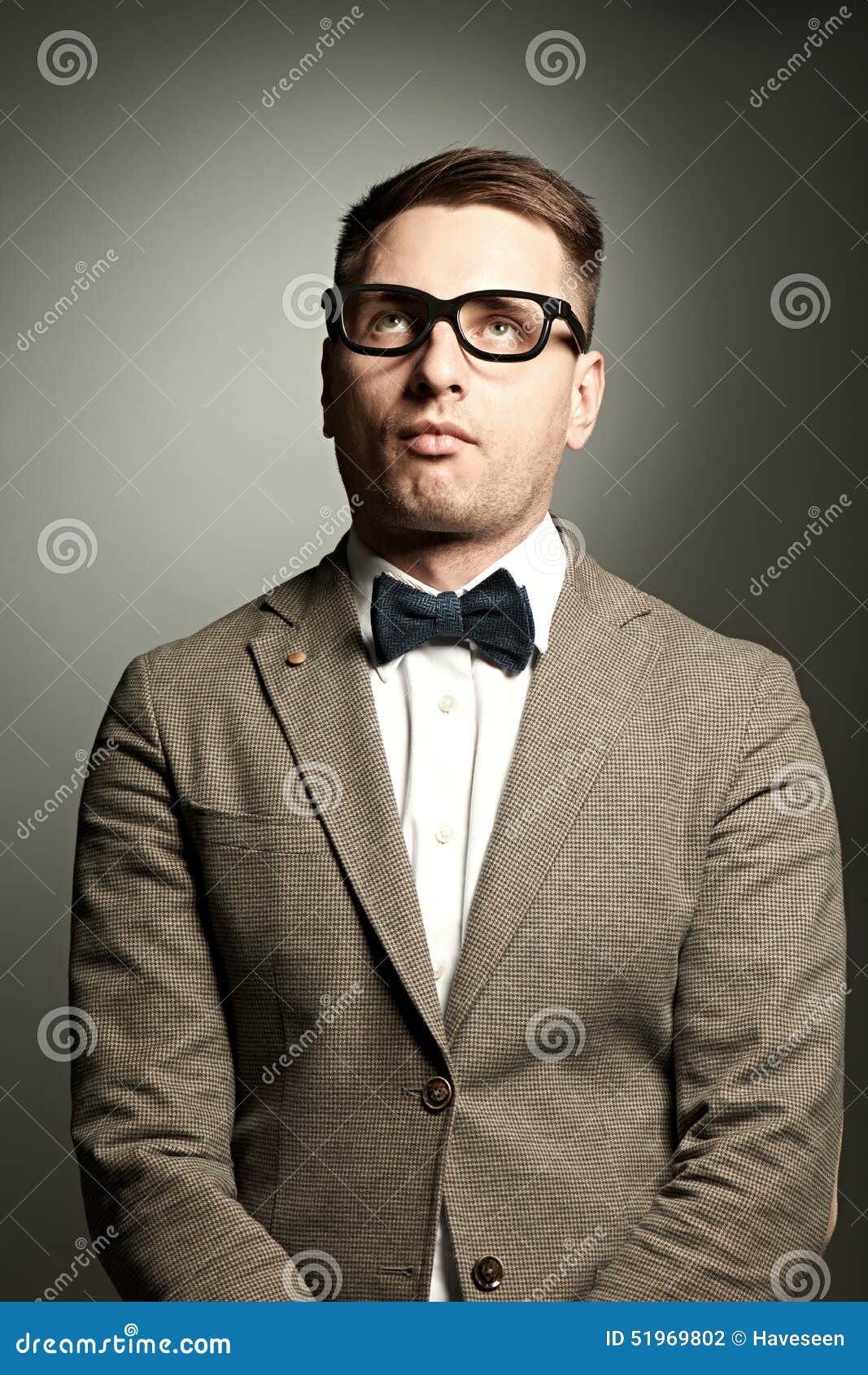 Confident Nerd Avoids A Fight Royalty-Free Stock Image | CartoonDealer ...