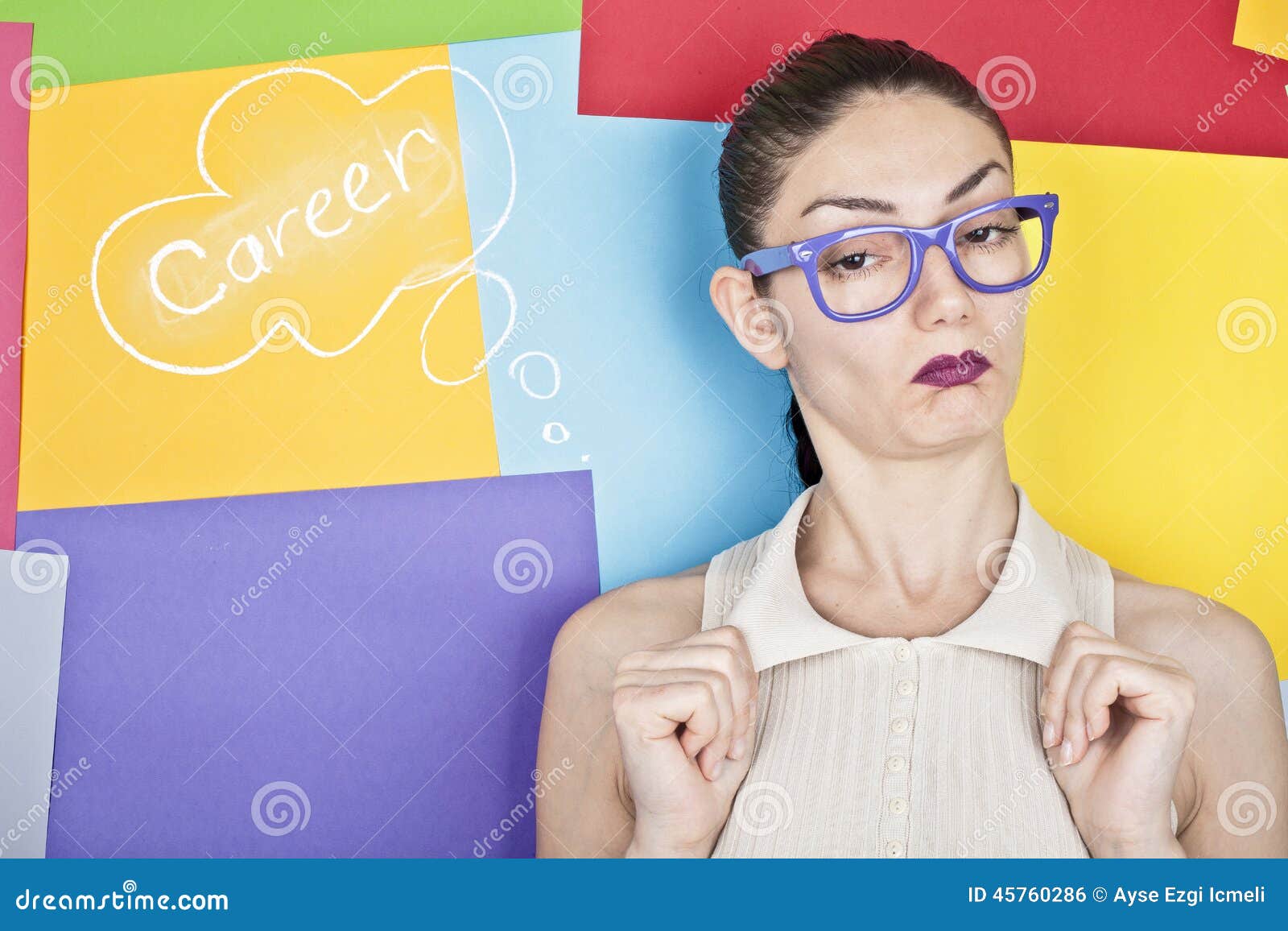 Confident Nerd Female stock photo. Image of funny, goal - 45760286