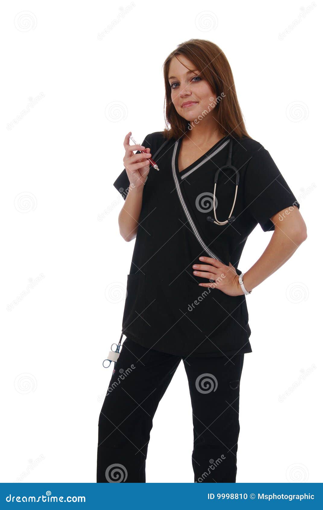 Confident Nurse stock photo. Image of scissors, confident - 9998810