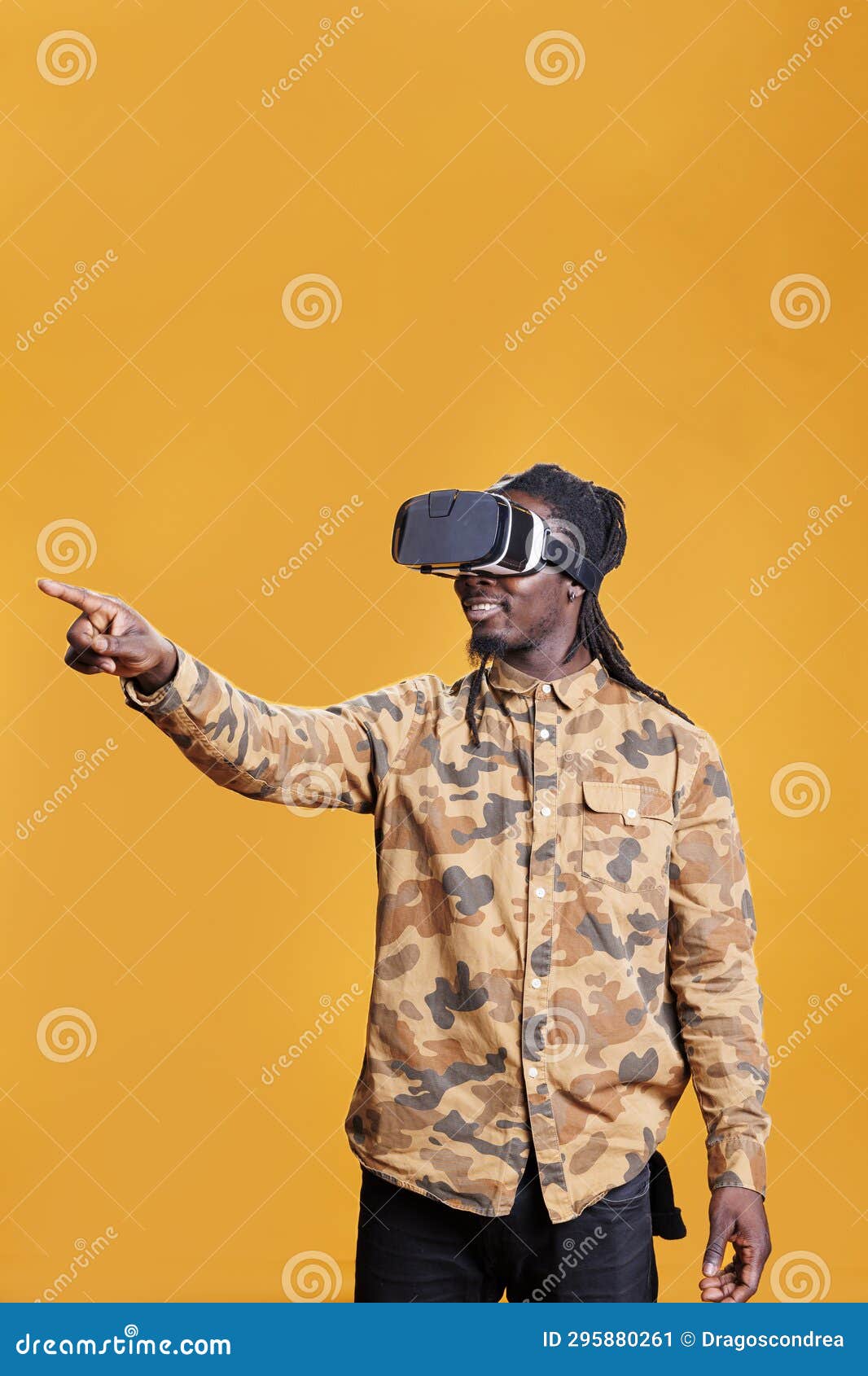 Confident Person Wearing Vr Goggles Stock Image - Image of virtual ...