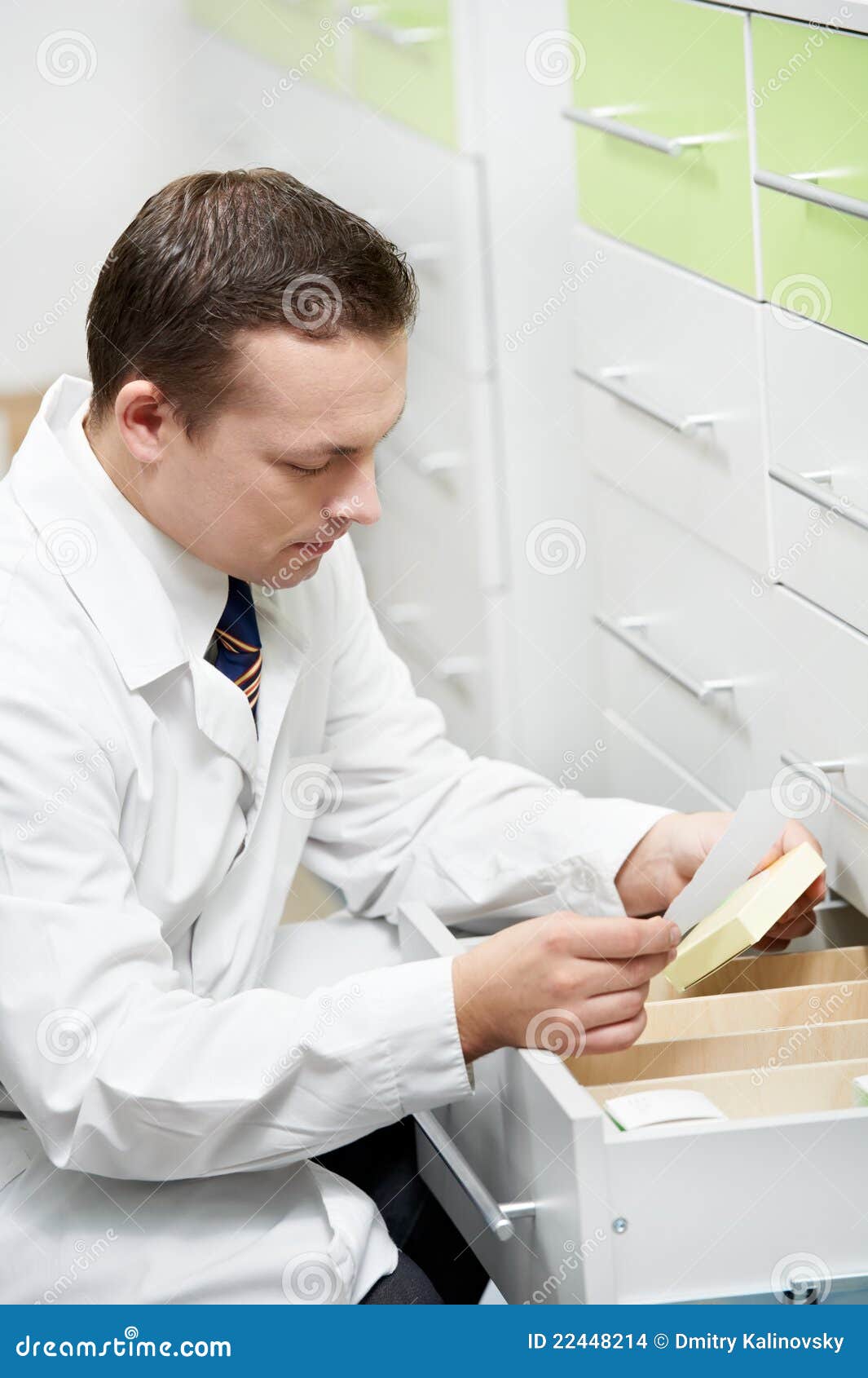 Confident Pharmacy Chemist Man in Drugstore Stock Photo - Image of ...