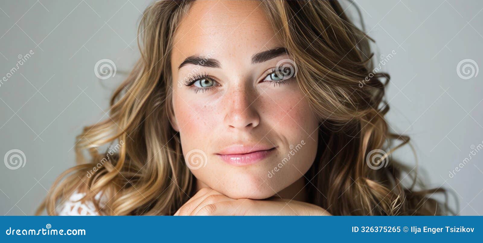 Confident Plus Size Model Posing in Studio for Advertising, Ample Copy ...