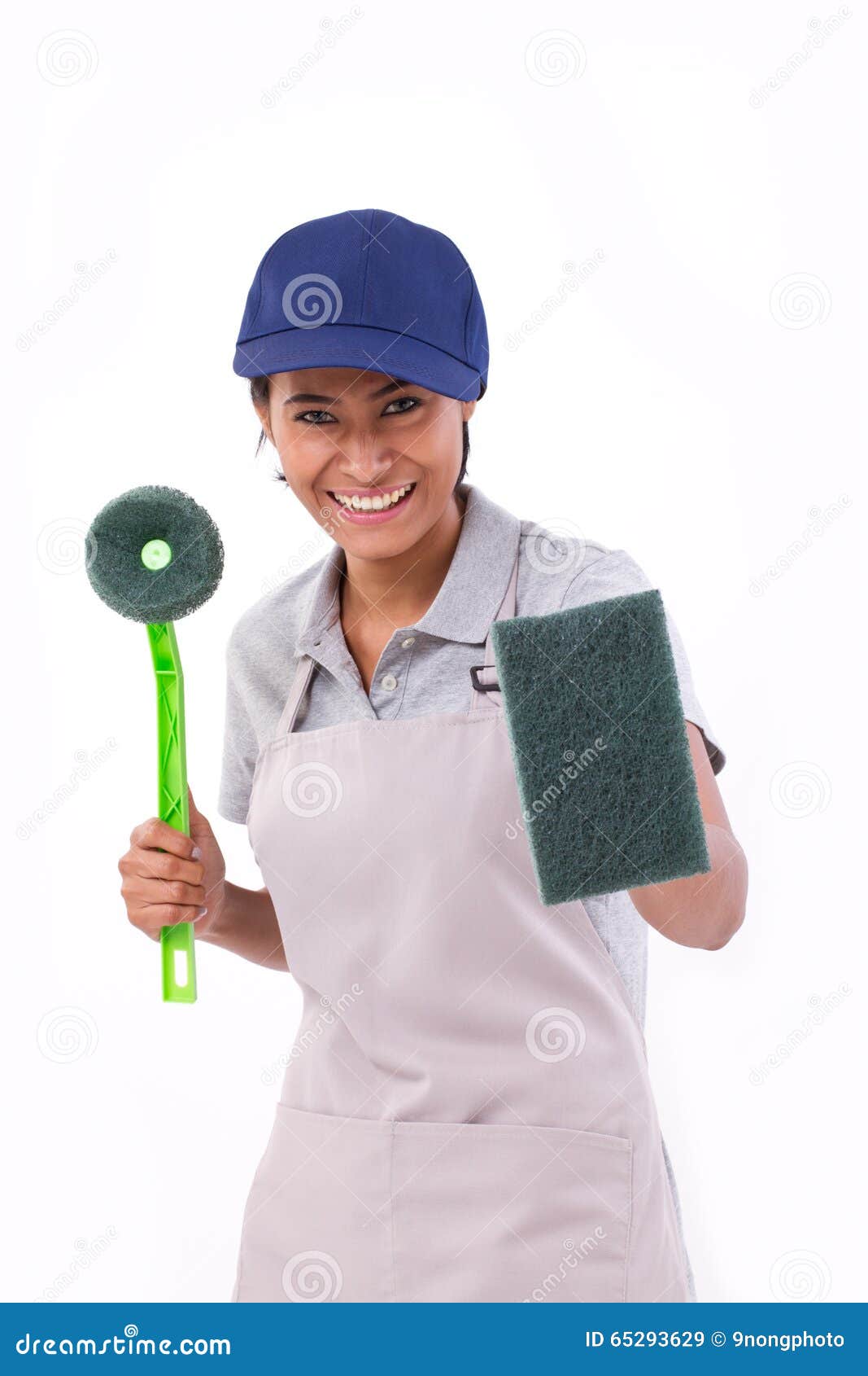 Confident, Professional Female Cleaner Stock Image - Image of confident ...