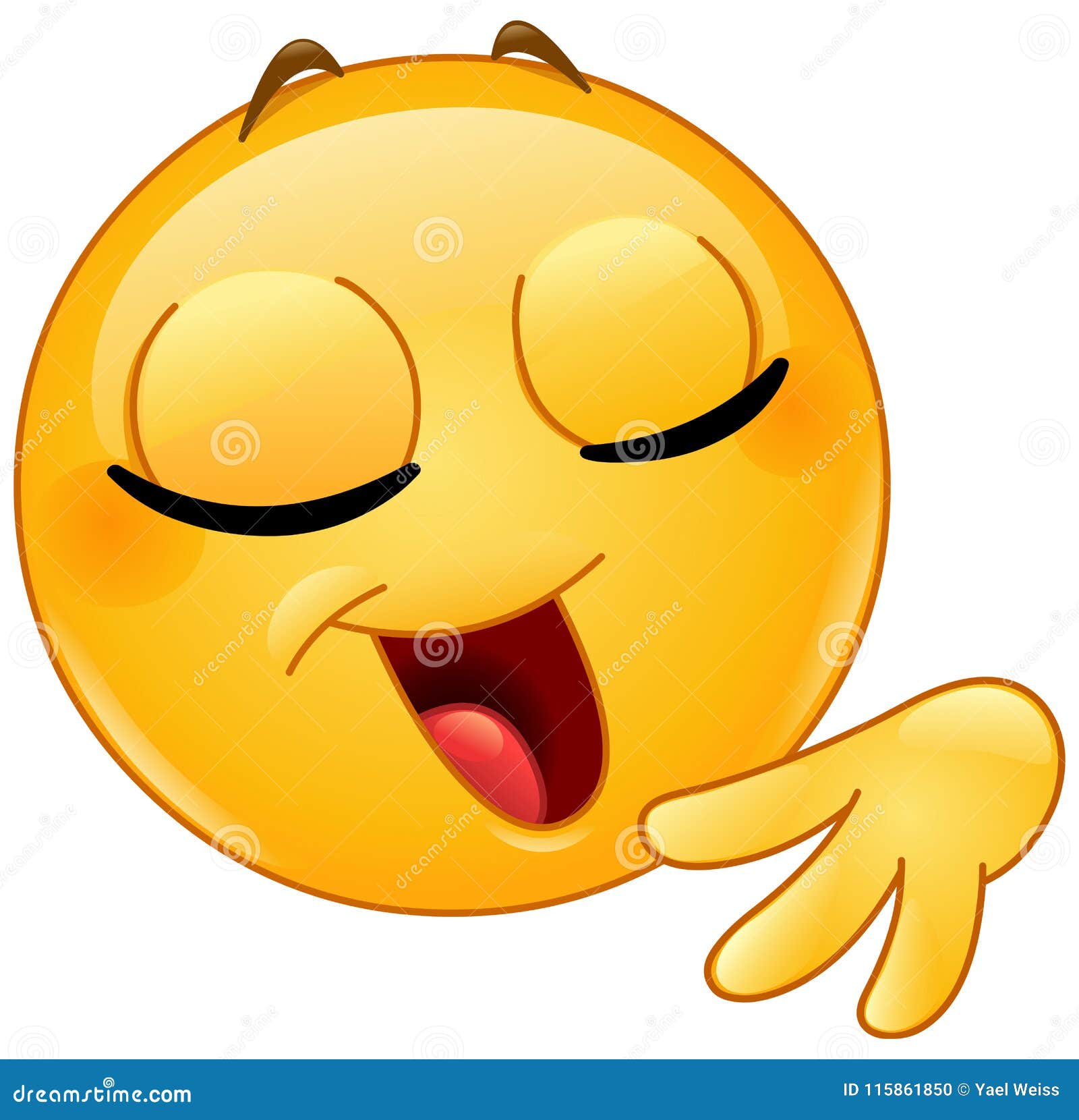 Confident female emoticon stock vector. Illustration of laugh - 115861850