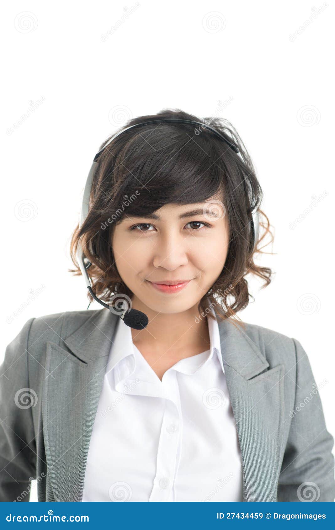 Confident receptionist stock image. Image of lovely, communication ...