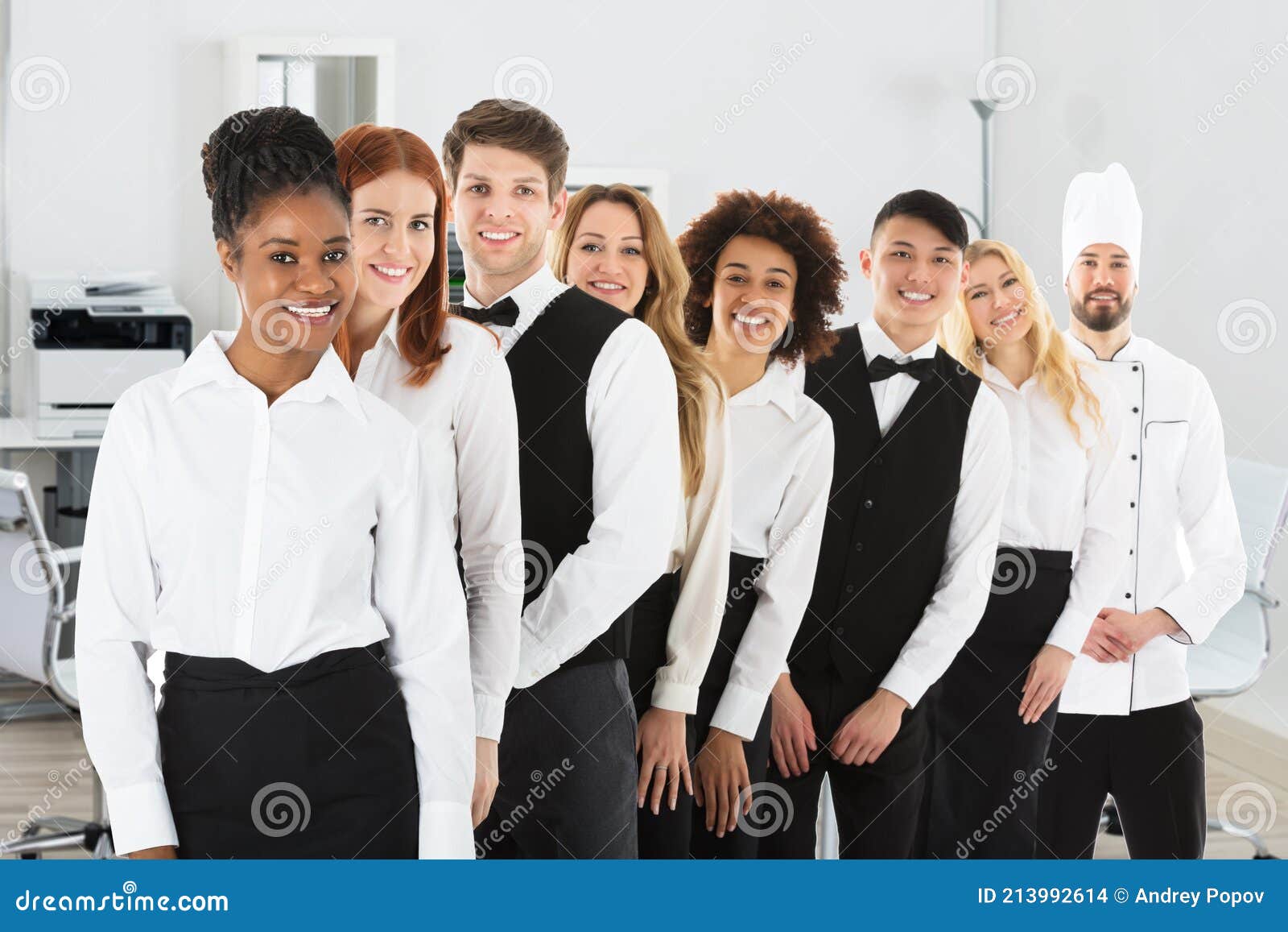 Multi Ethnic Restaurant Staff Stock Photo - Image of multicultural ...