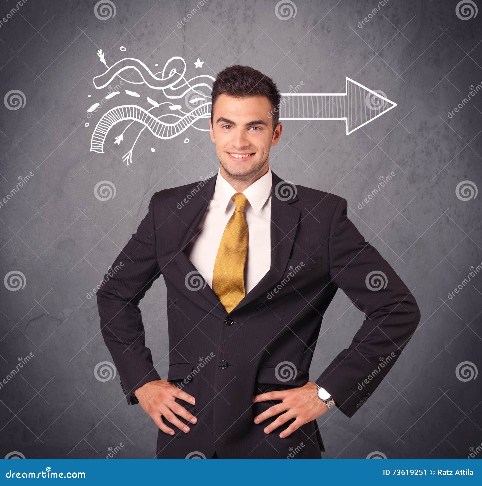 Confident Sales Person Solves Problem Stock Image - Image of motivated ...