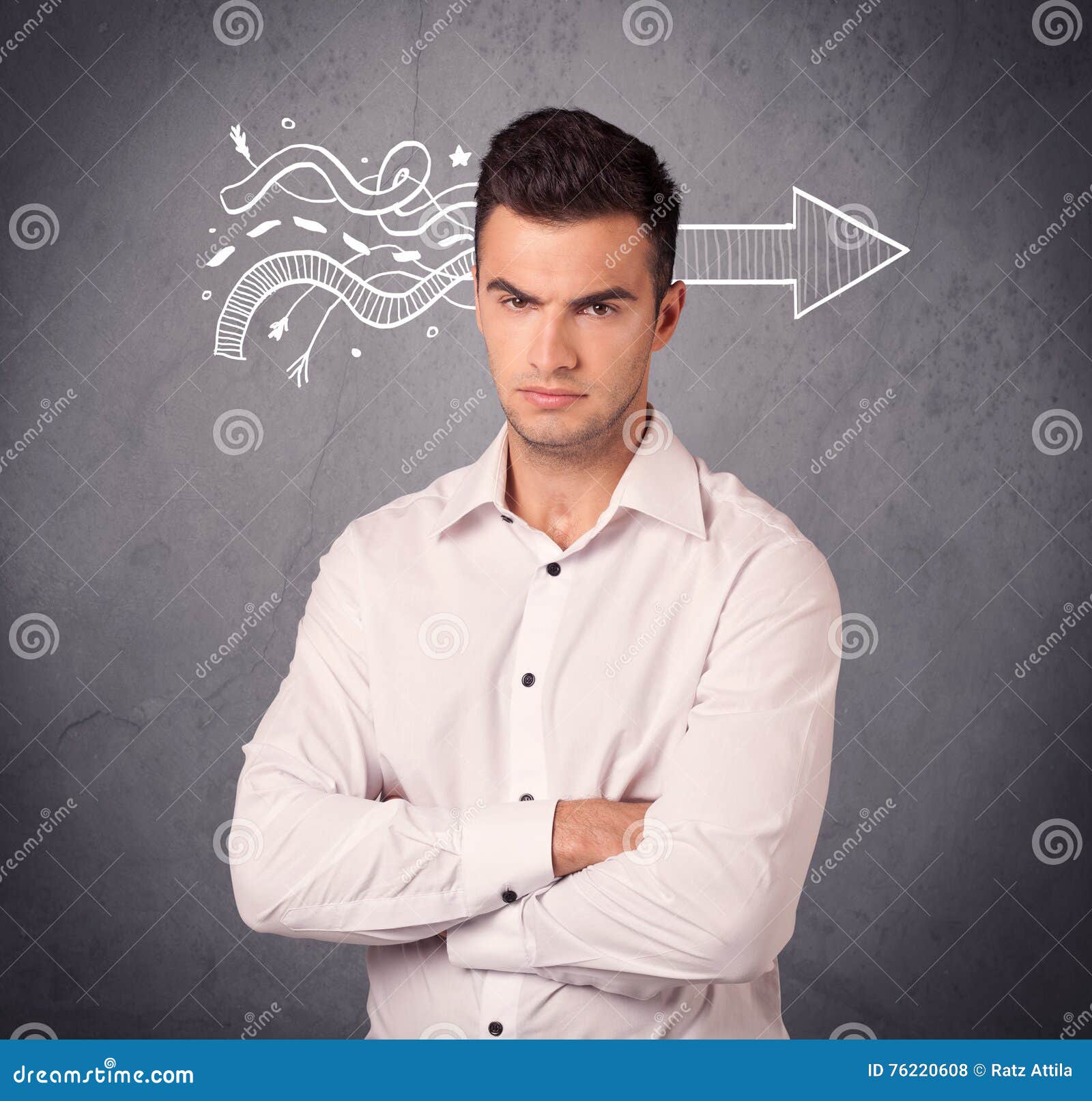 Confident Sales Person Solves Problem Stock Photo - Image of motivated ...