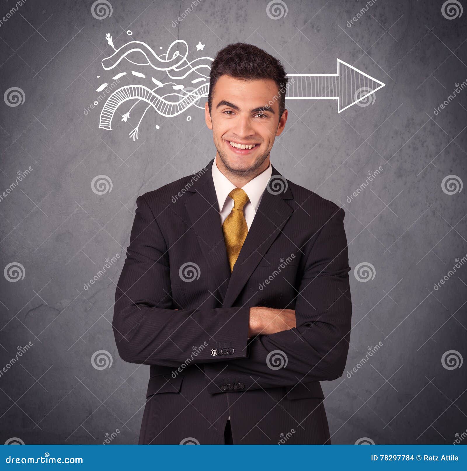 Confident Sales Person Solves Problem Stock Photo - Image of ...