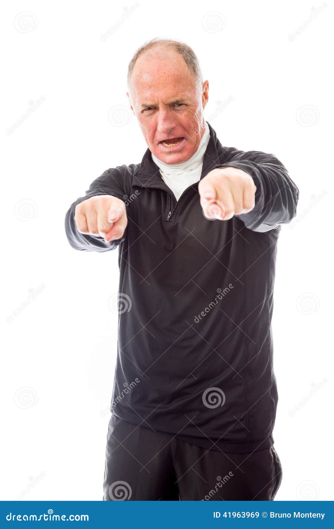 Confident Senior Man Pointing Towards Camera With Both Hands Stock ... Confident Senior Man Pointing Towards Camera With Both Hands Stock ...