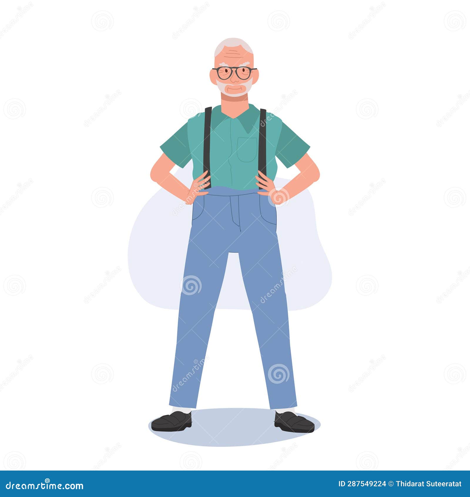 Confident Senior Man Standing Gracefully. Senior Man Standing with ...