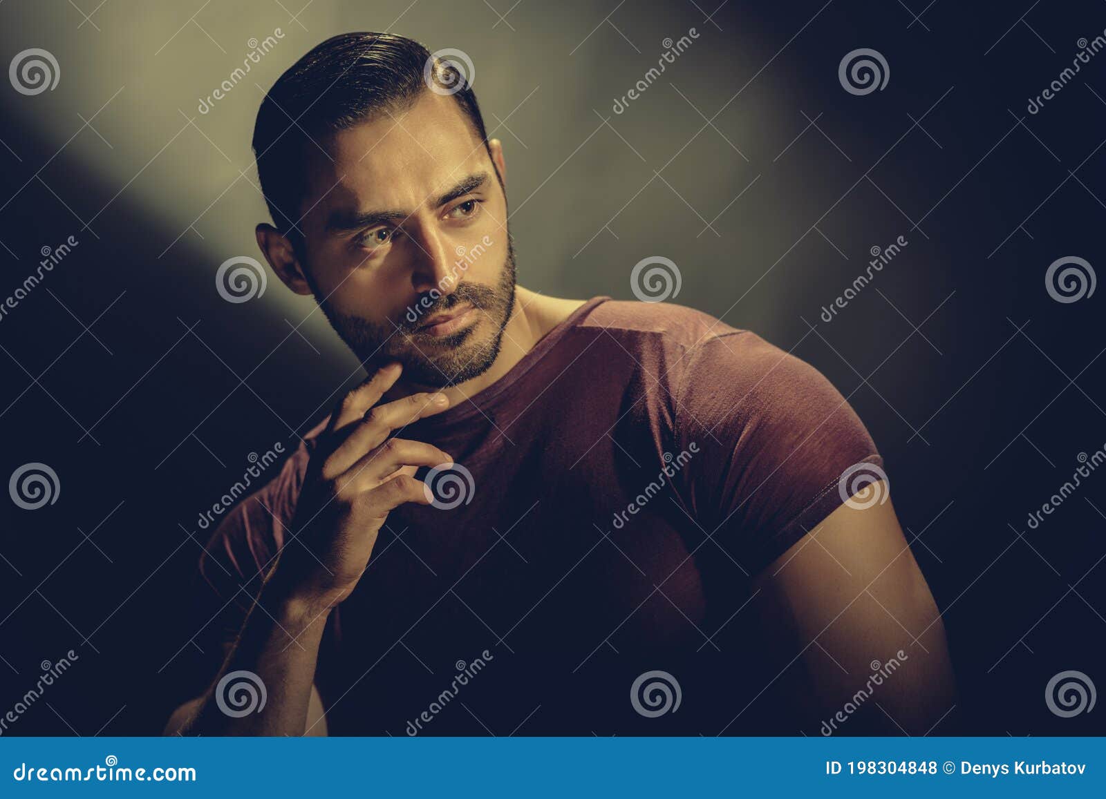 Confident serious man stock photo. Image of beauty, model - 198304848