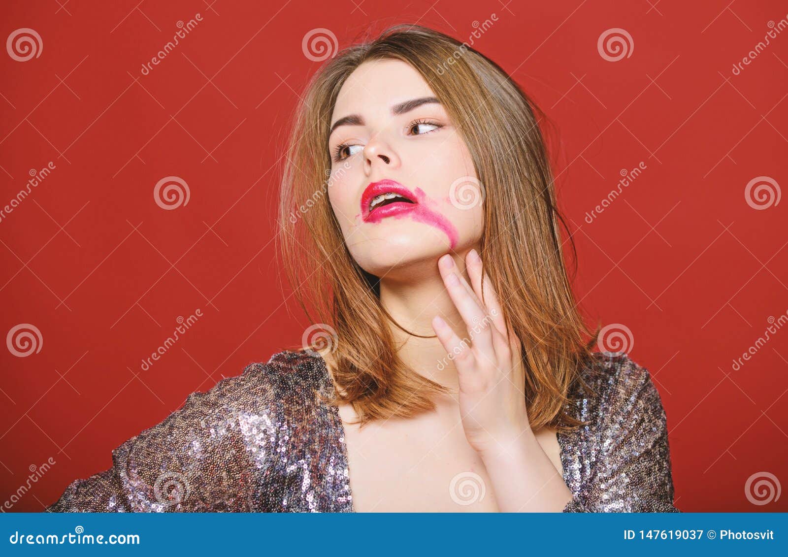 Confident And Sexy Temptation In Erotic Game Love And Romance Lips