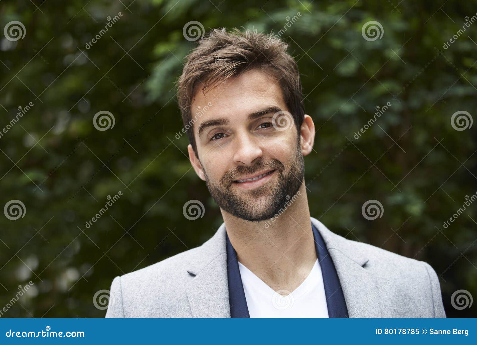 Confident smile on man stock image. Image of model, close - 80178785