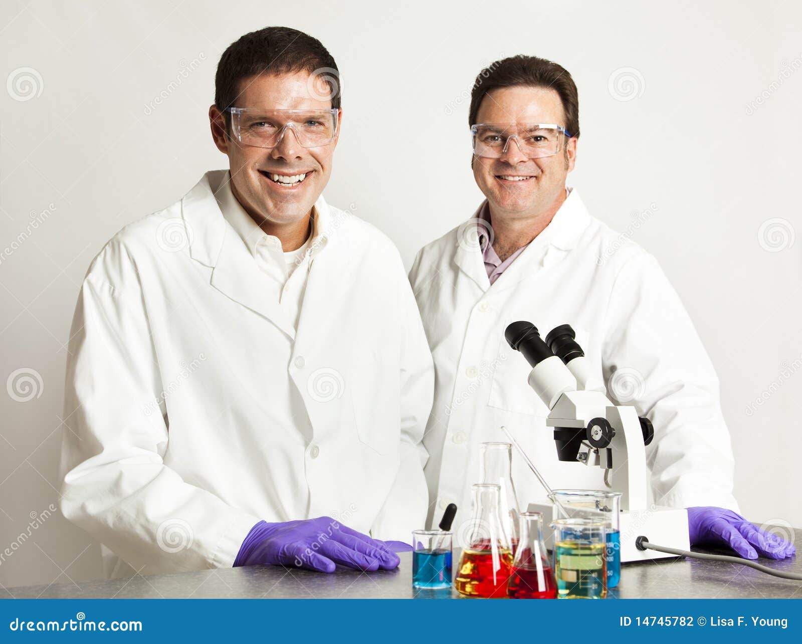 Confident Smiling Scientists Stock Photo - Image of education, chemical ...
