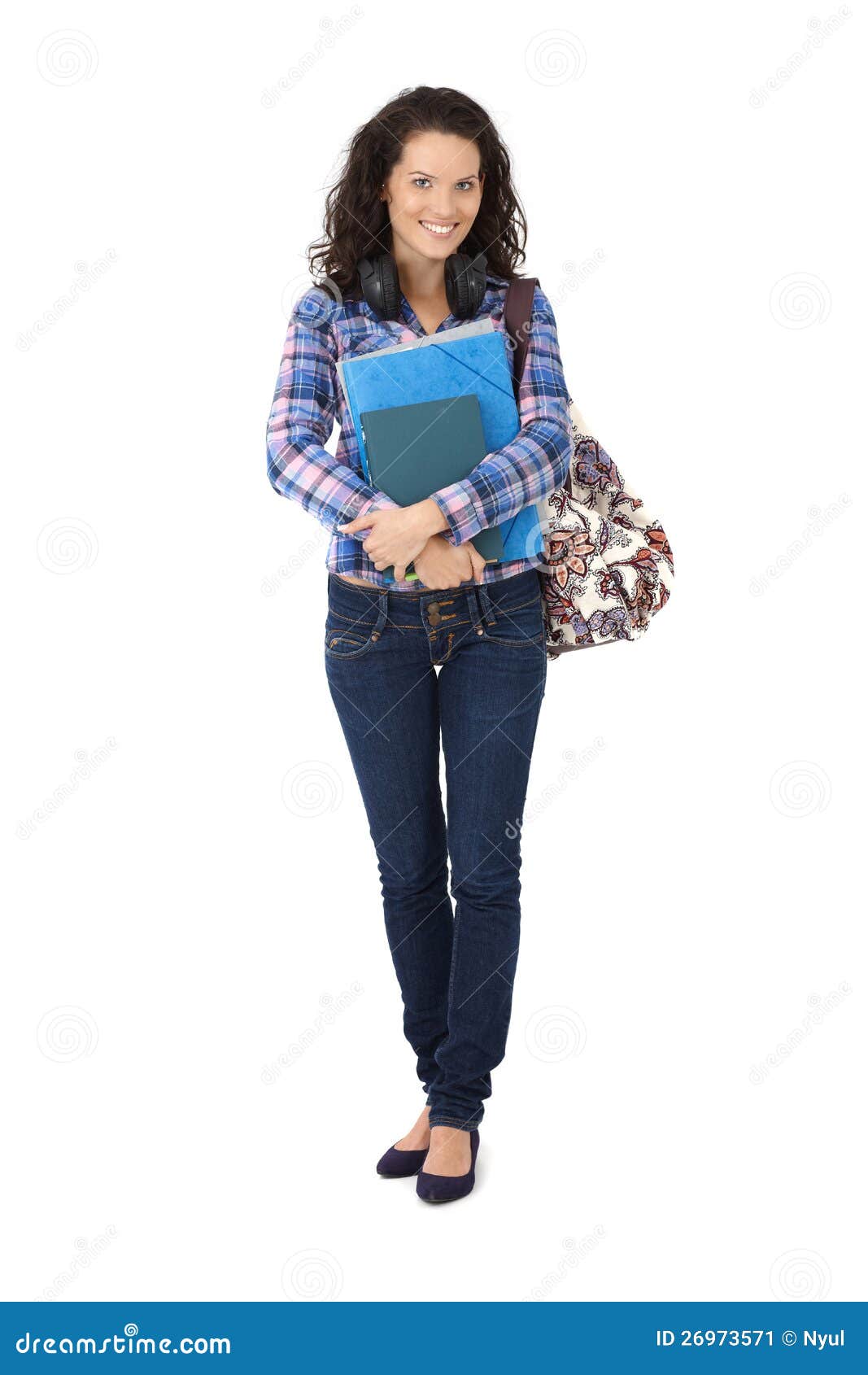 Confident Smiling University Student Stock Image - Image of beauty ...