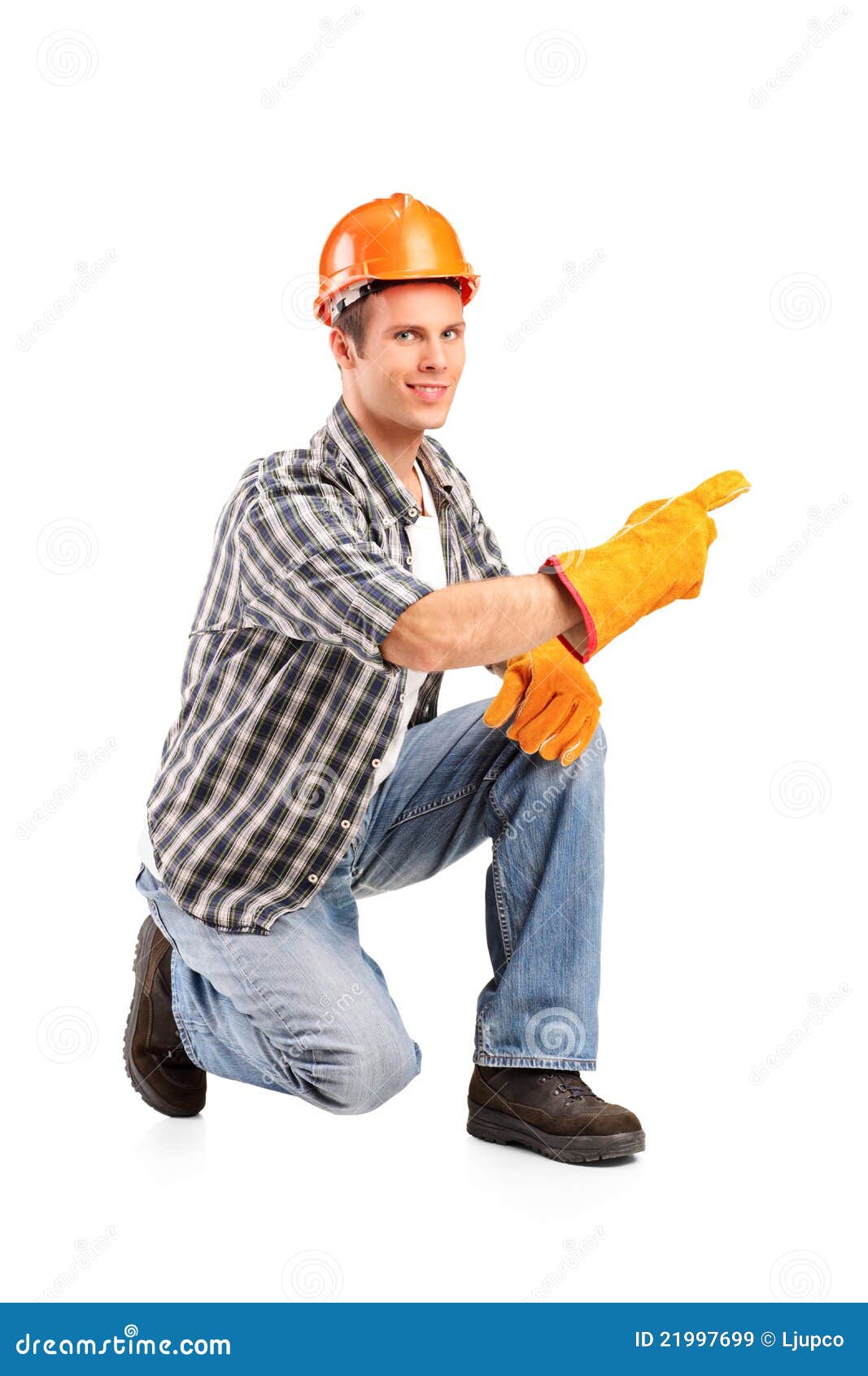 A Confident and Smiling Worker Posing Stock Image - Image of happy ...