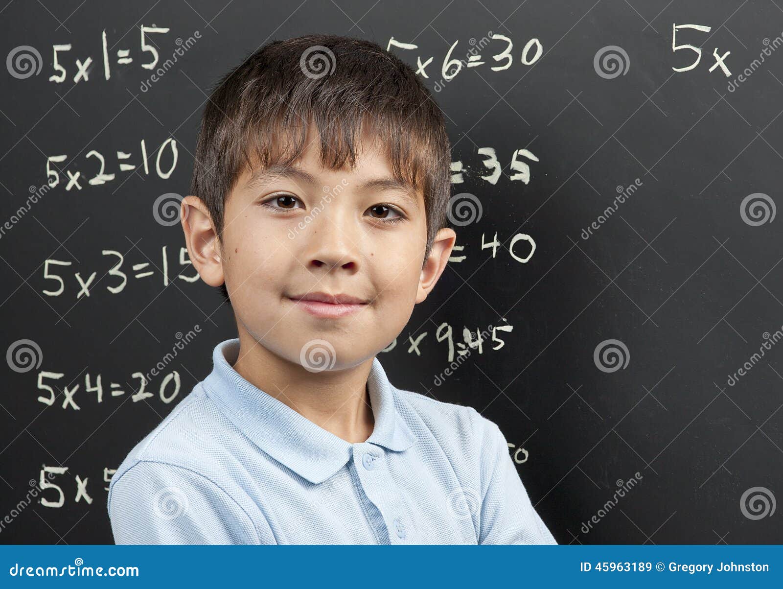 Confident Student by Blackboard. Stock Image - Image of young, school ...