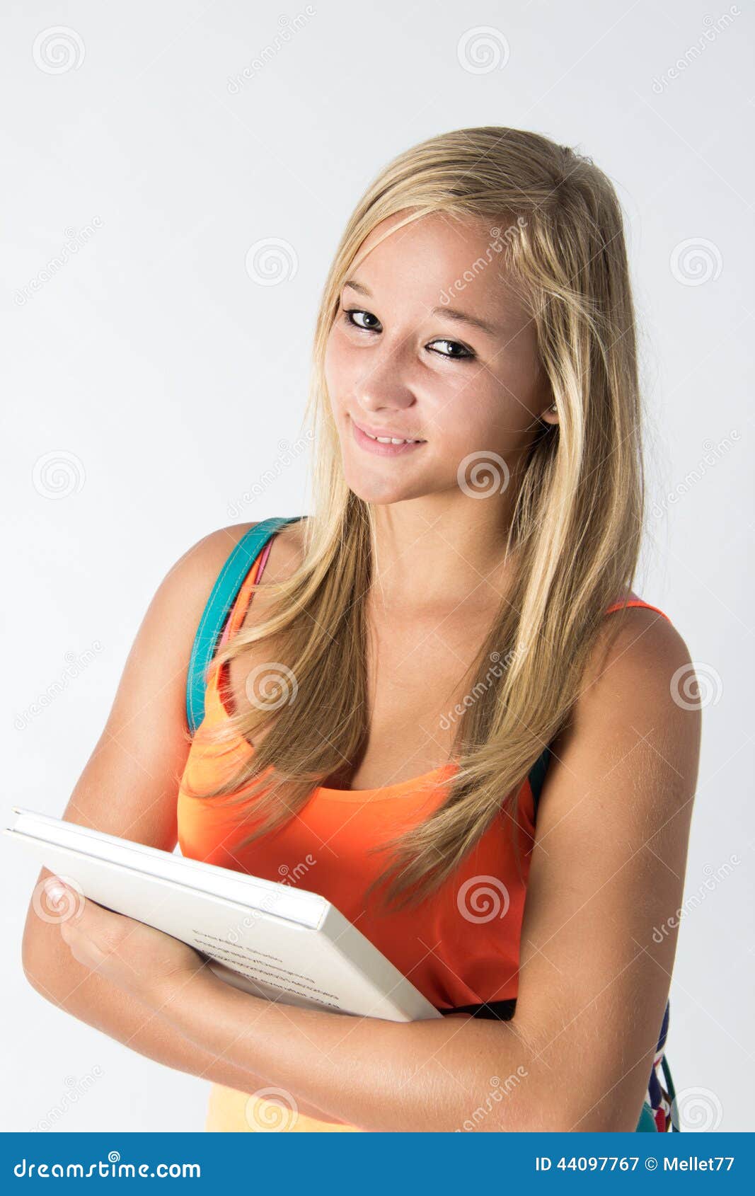 Confident Student Holding Her Study Book Stock Image - Image of asian ...