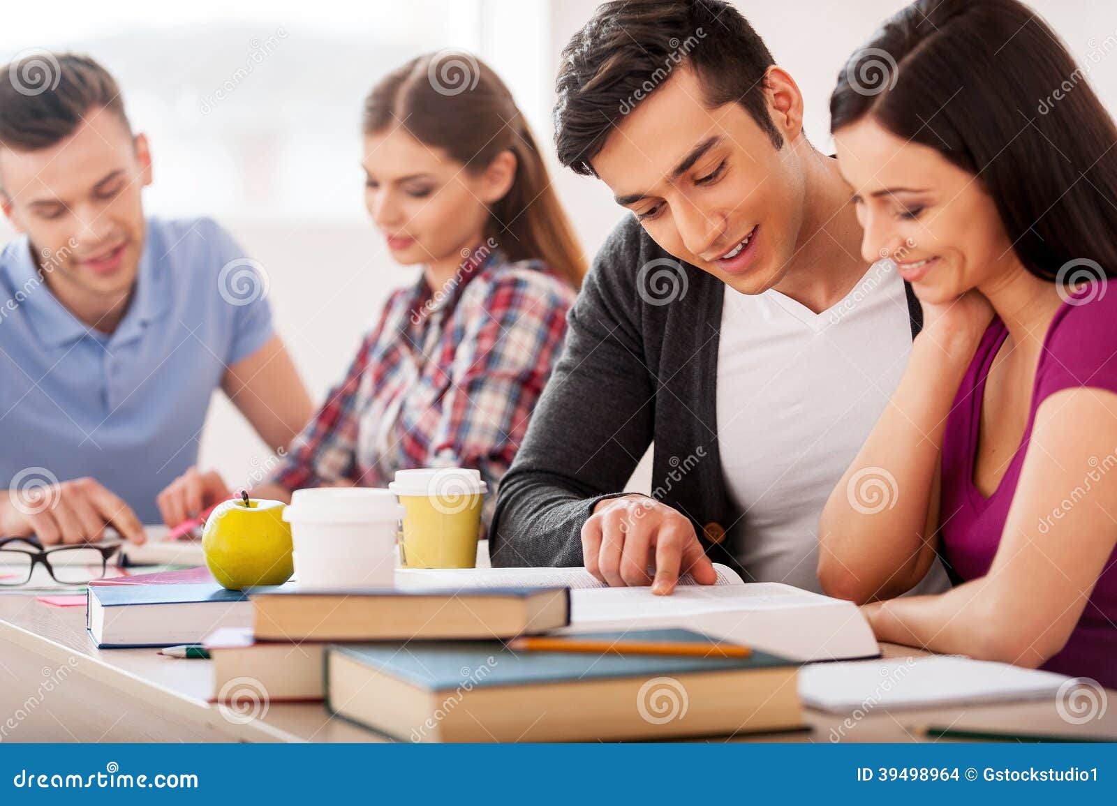 Confident students. stock photo. Image of ideas, desk - 39498964