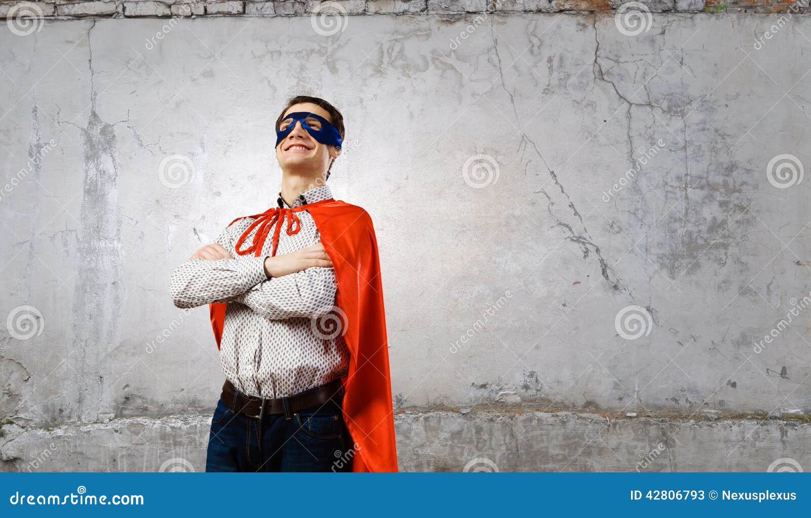Confident superhero stock image. Image of costume, caucasian - 42806793