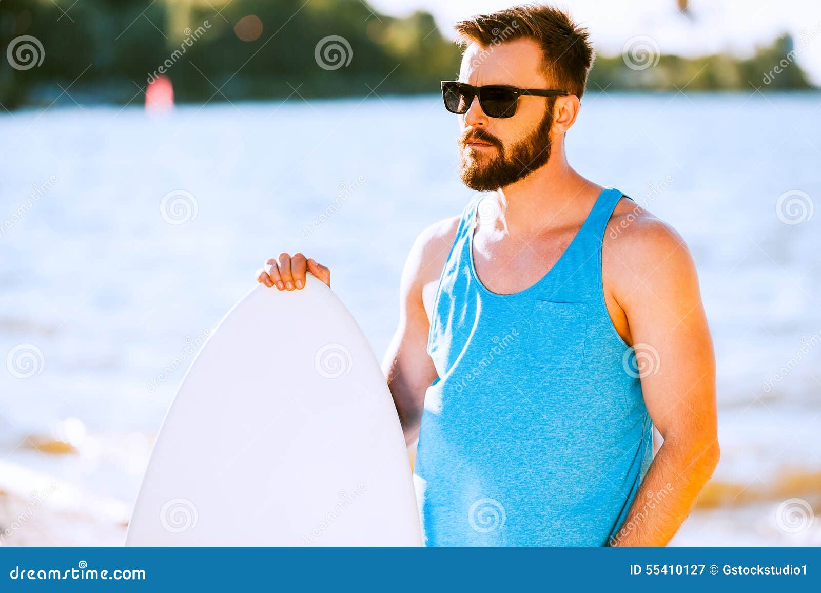 Confident surfer. stock image. Image of leaning, skimboard - 55410127